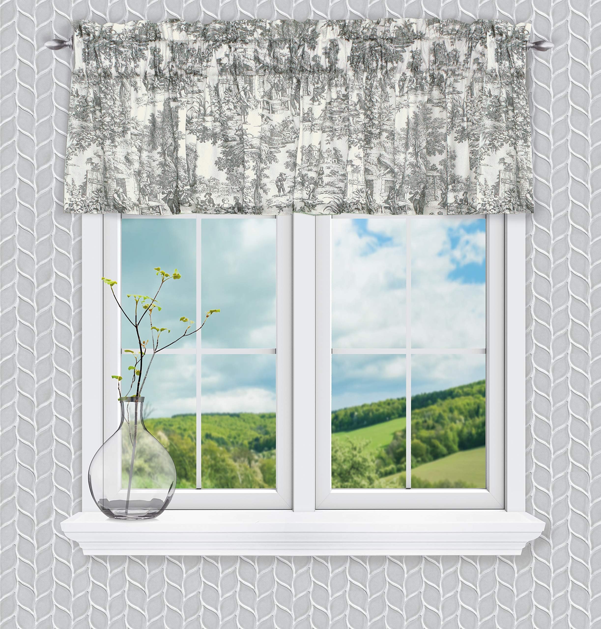 Amazon.com: Ellis Curtain Victoria Park Lined Scallop Valance : Home ...