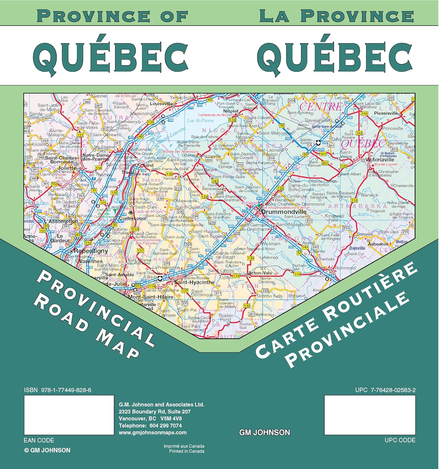 Quebec Provincial Road Map: Lucidmap \ GMJohnson: 9781774498286: Books ...
