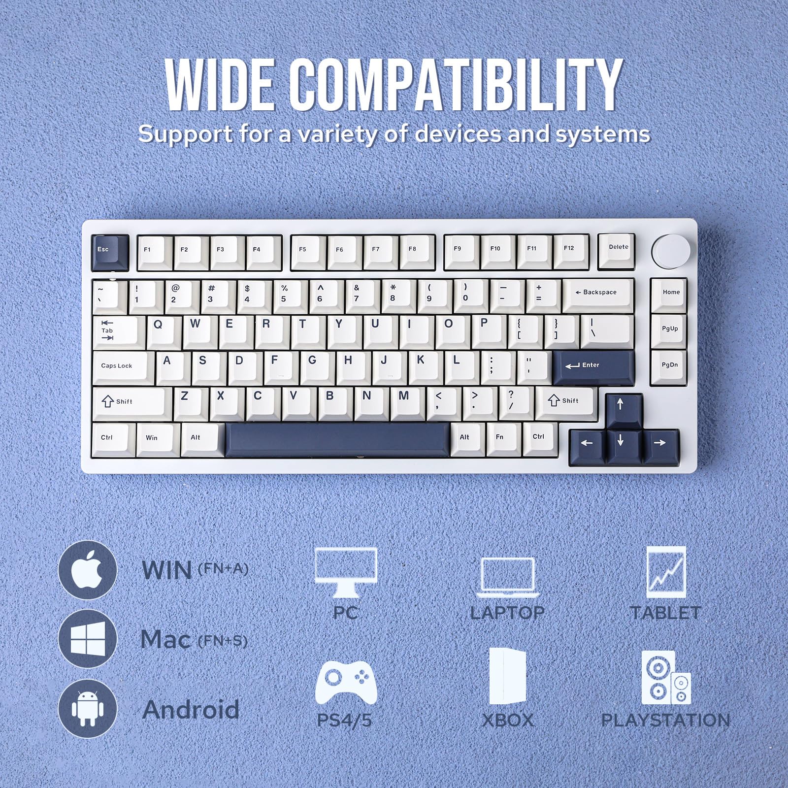 Snapklik.com : EPOMAKER P75 Wireless Aluminum Gaming Keyboard, Tri-Mode