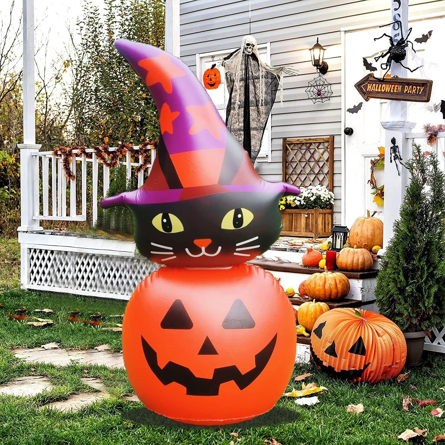 Amazon.com: Muised Inflatable Halloween Decorations, 4FT Light Up ...