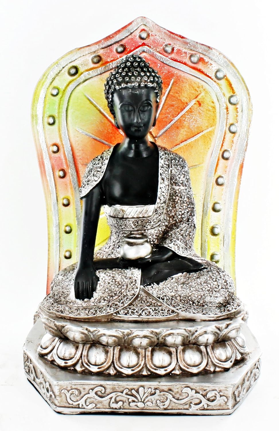 Amazon.com: Buddha Statue Glass Facade Meditating Oriental Asian Statue ...