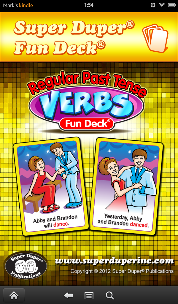Regular Past Tense Verbs Fun Deck - App on Amazon Appstore