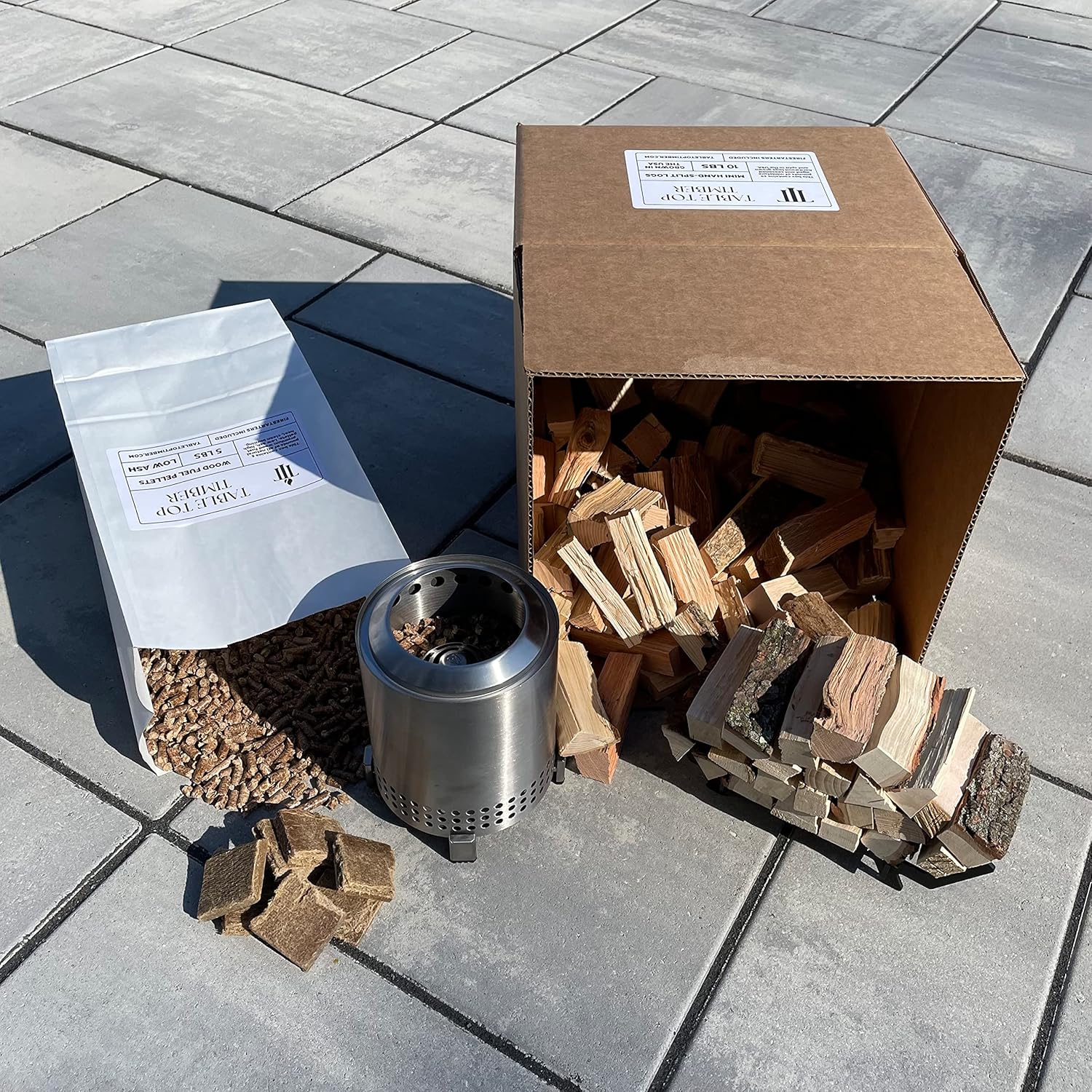 Amazon.com: Mini Firewood, Wood-Fuel pellets, and fire Starters ...