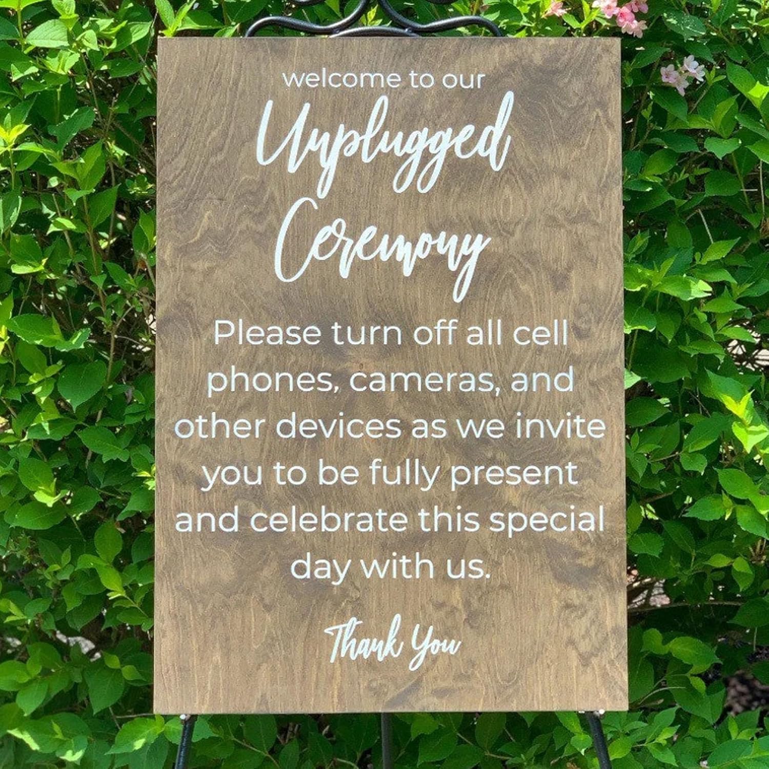 Amazon.com: Unplugged Ceremony Sign, Welcome To Our Unplugged Ceremony ...