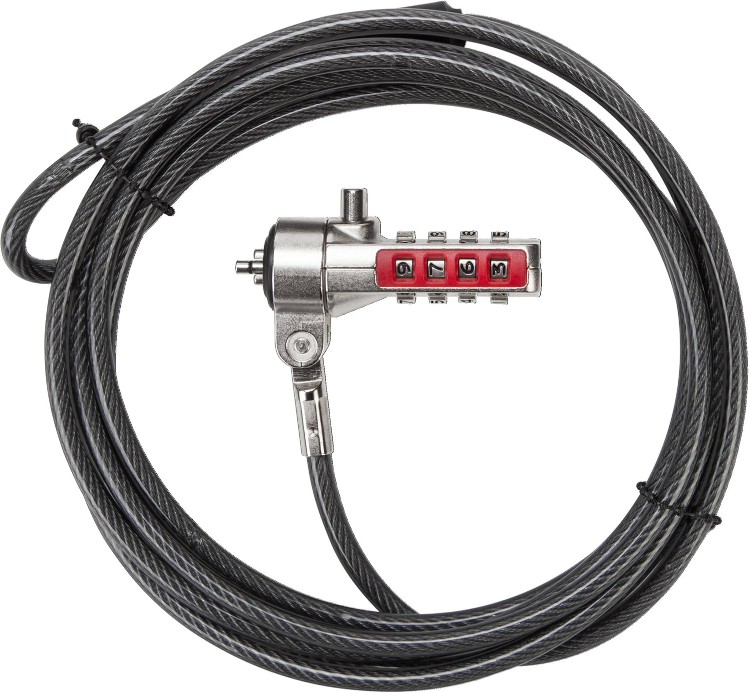 Targus DEFCON T-Lock Serialized Combo Cable Lock for Laptop Computer ...