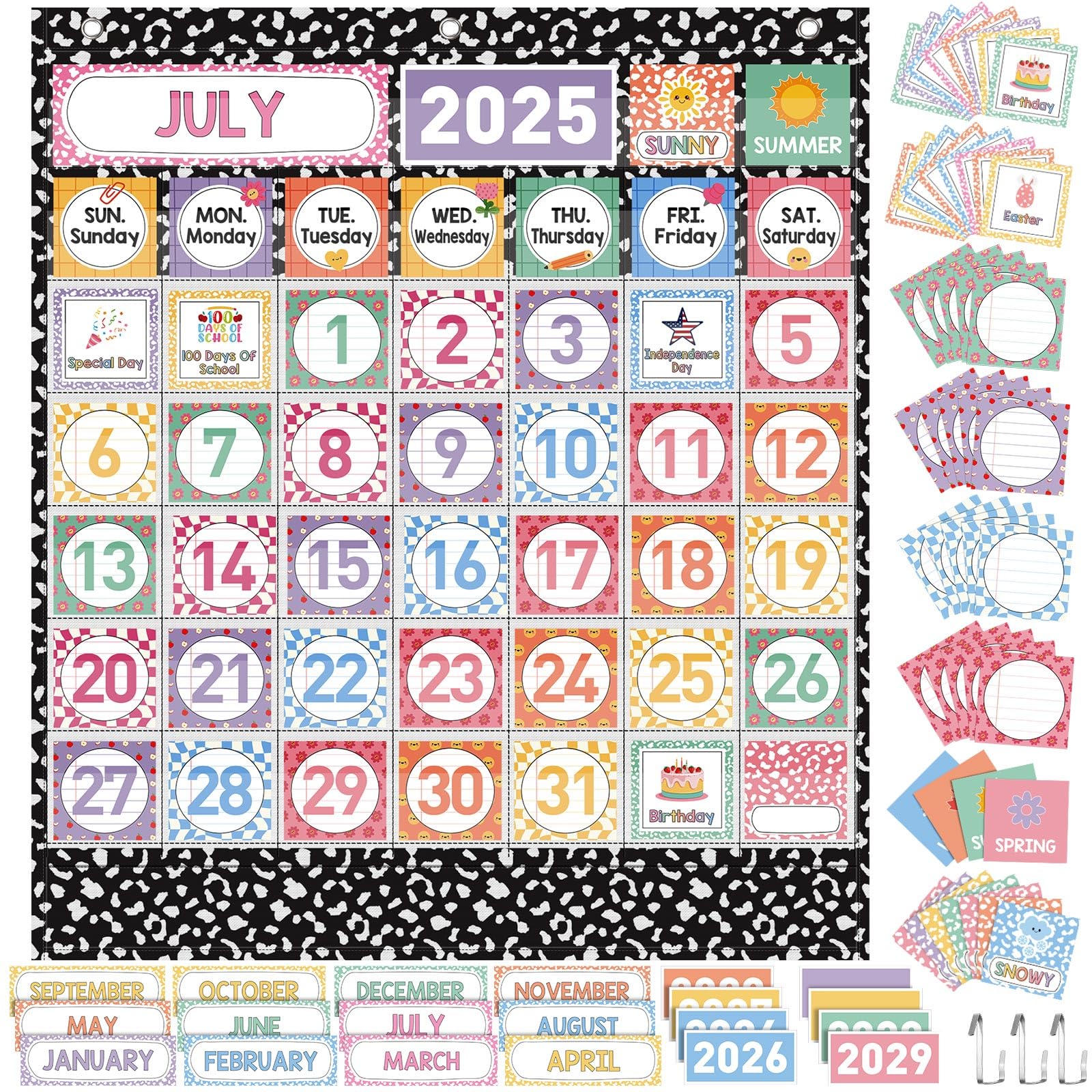 Snapklik.com : Sinload Classroom Calendar Pocket Chart Set Calendar ...