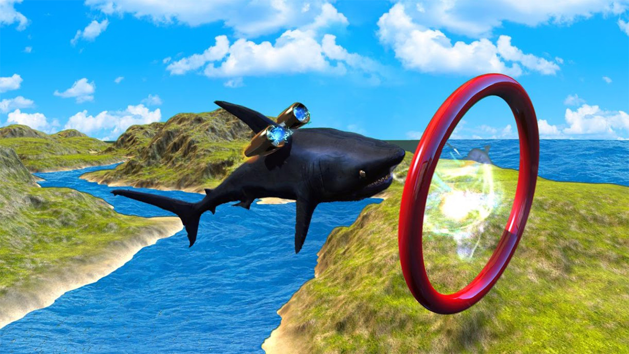 Flying Deadly Shark Attack Simulator 3D: Underwater Ocean Survival ...