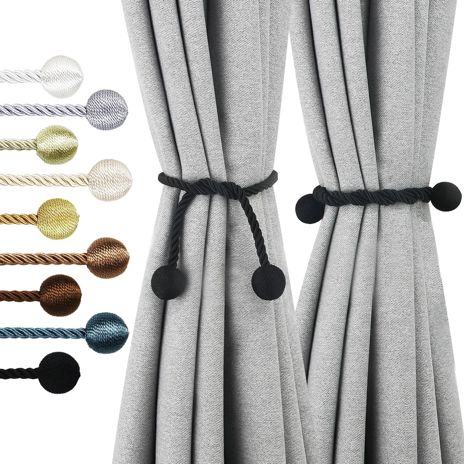 Amazon.com: Home Queen Curtain Tiebacks Hand Knitting Cord Rope ...