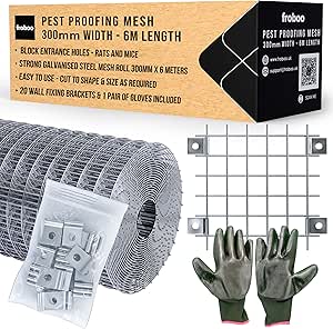 Rat Mesh - Rodent Proofing Wire Metal Mesh Roll 6M x 300mm With Wall ...