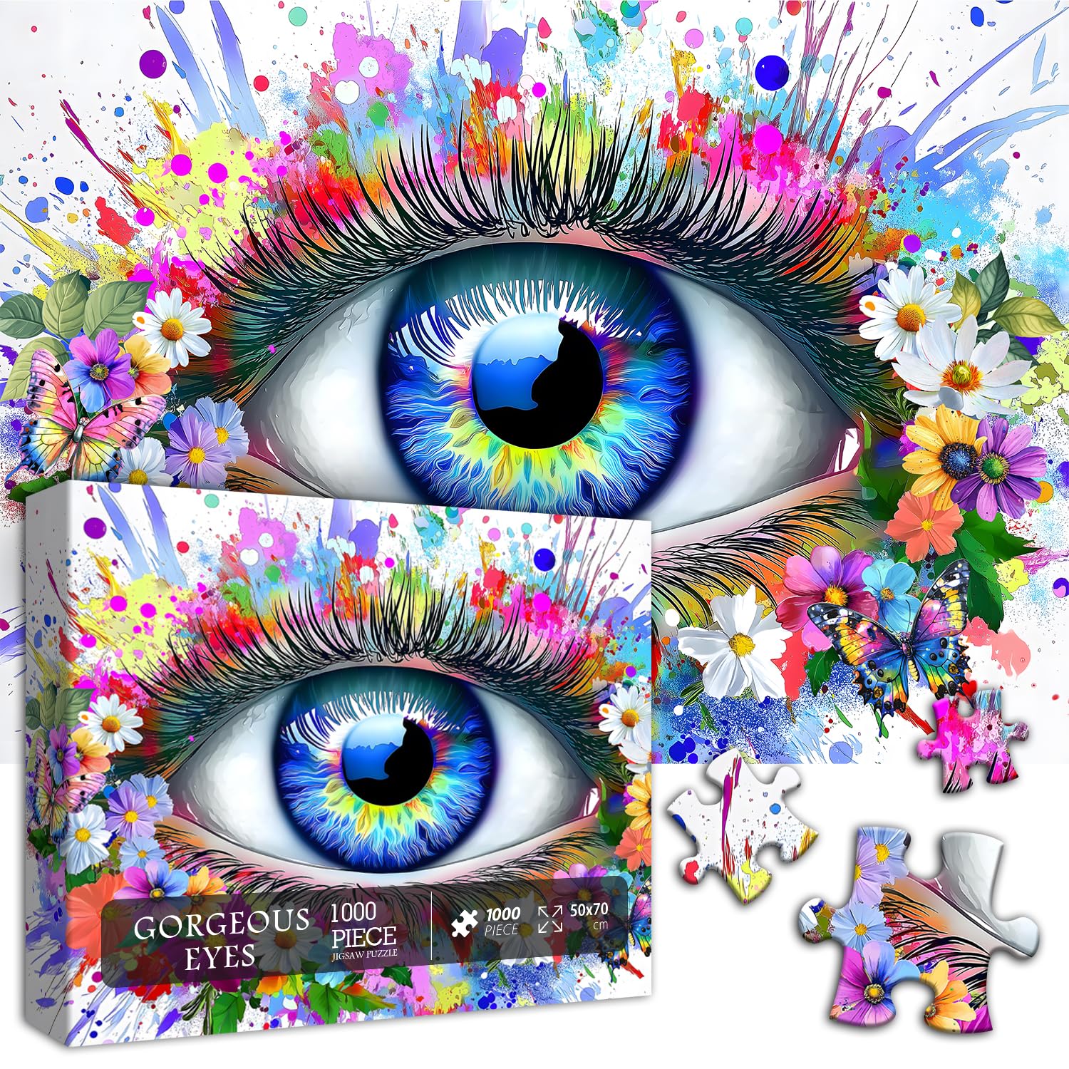 Snapklik.com : Impossible Puzzle For Adults 1000 Pieces, Eye Flower ...