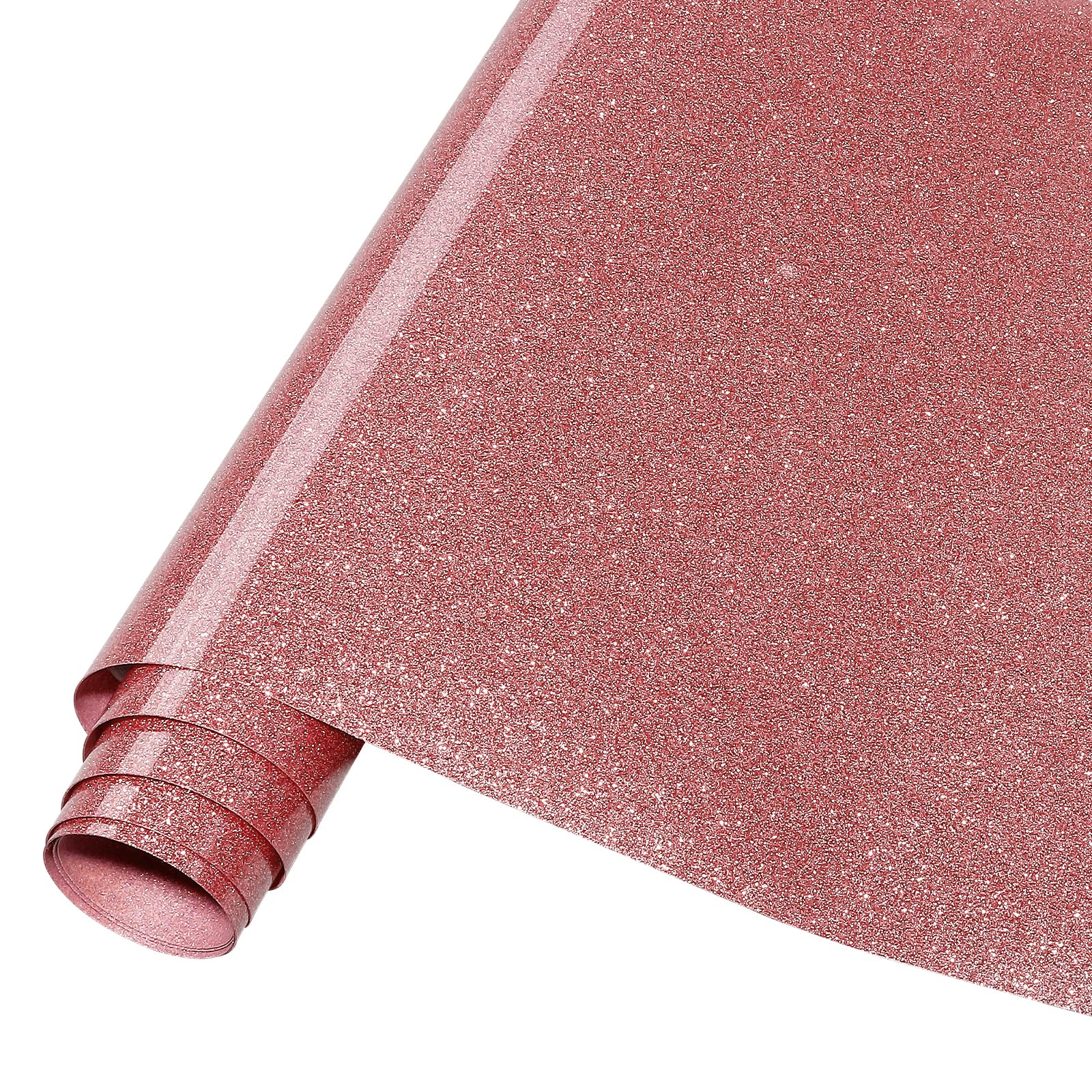 Amazon.com: Tintnut Rose Gold Glitter HTV Vinyl Roll -12"x5ft Pink ...