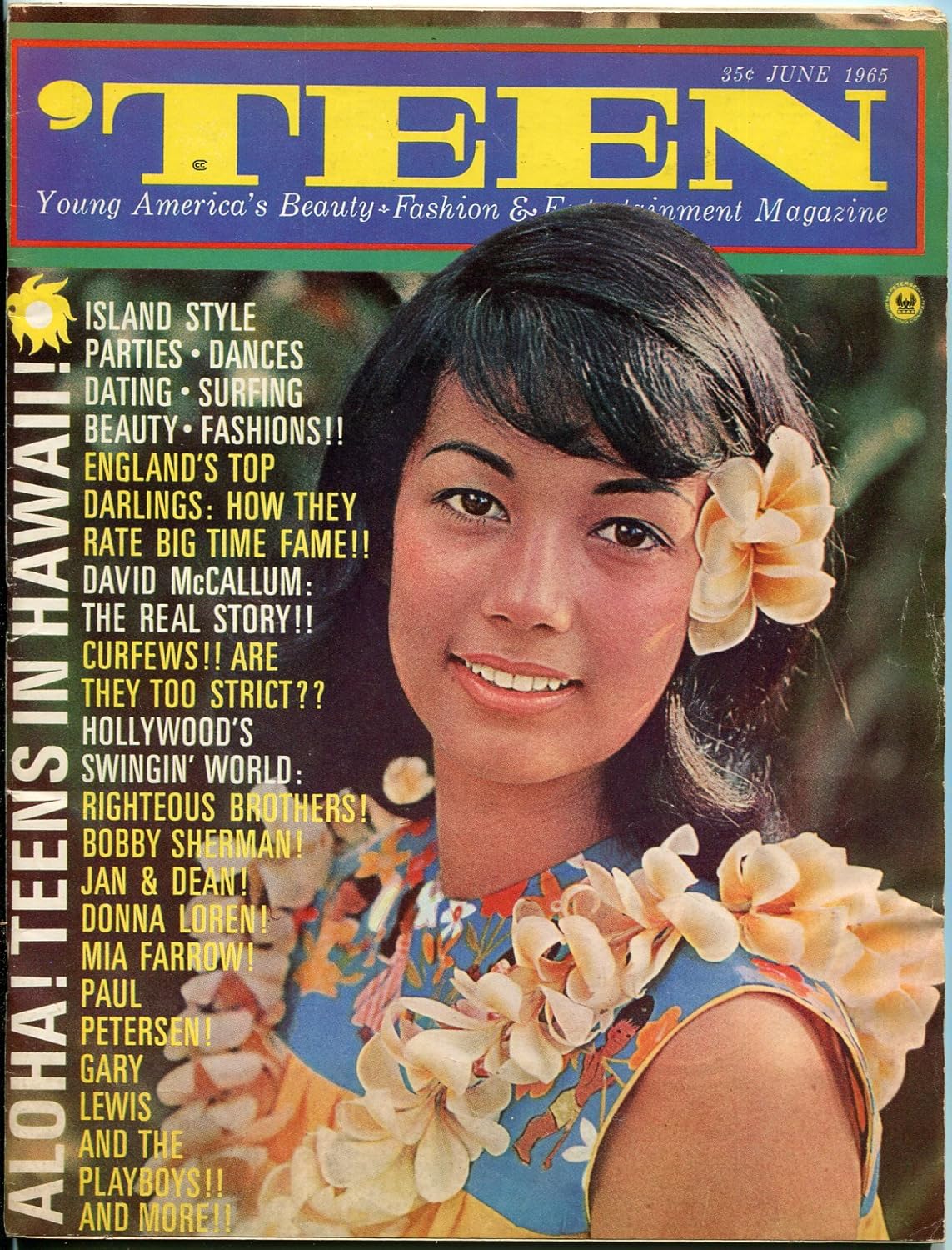 Teen Magazine June 1965- Lynne Kinoto- Hawaii- David McCallum- Beatles ...