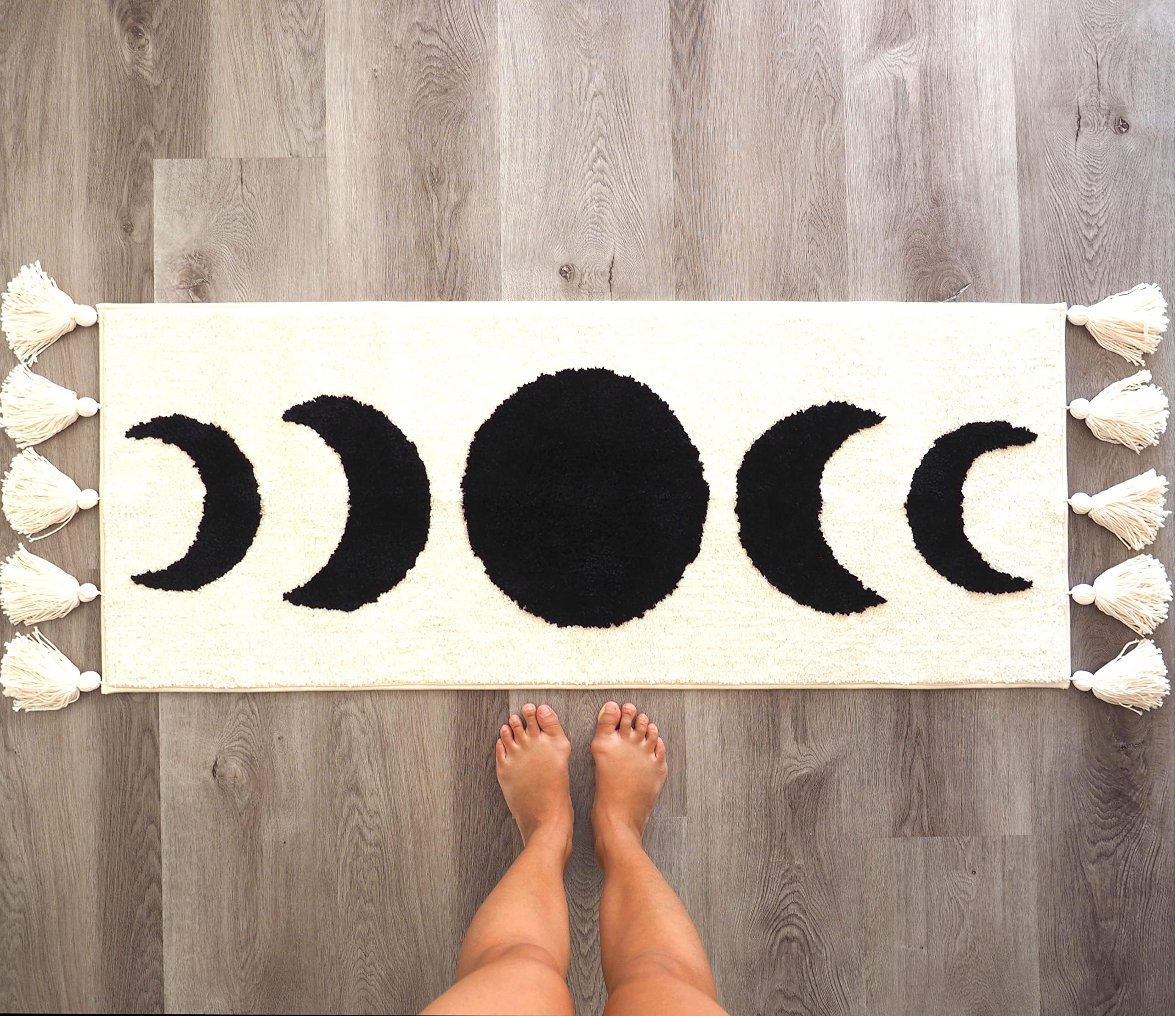 Amazon.com: Moon Bath Mat, 52.5″ x 20.5″ Witchy Rug - Non Slip & Water ...