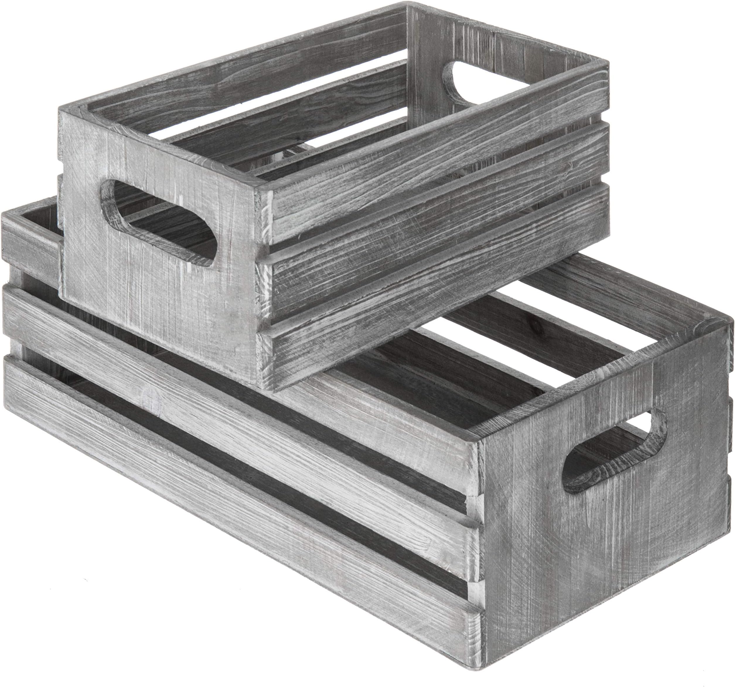 Amazon.com : Cozy Cabin Designs Set of 3 Wooden Crates - Rustic Home ...