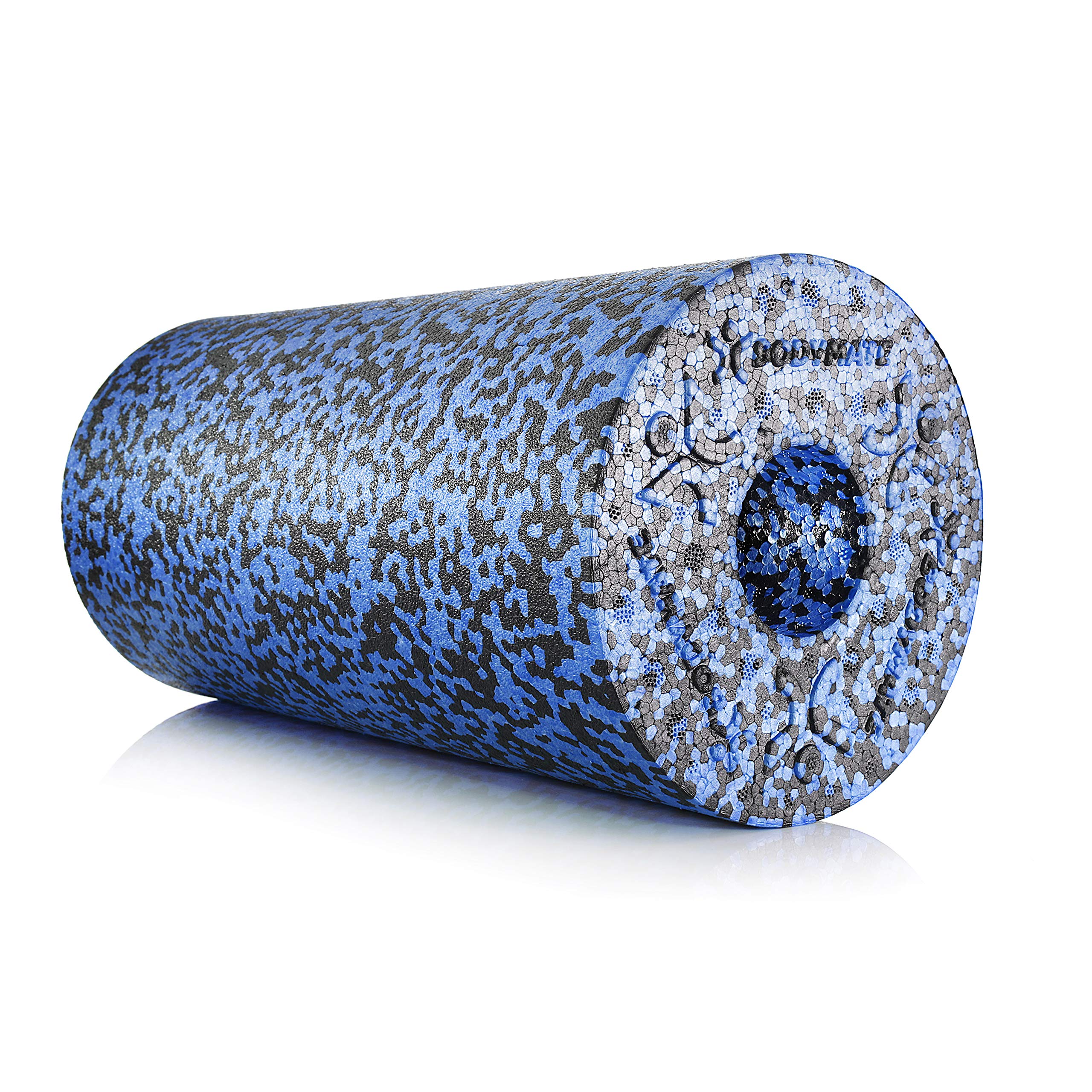 BODYMATE 30cm long STANDARD medium-hard smooth foam roller with free E ...
