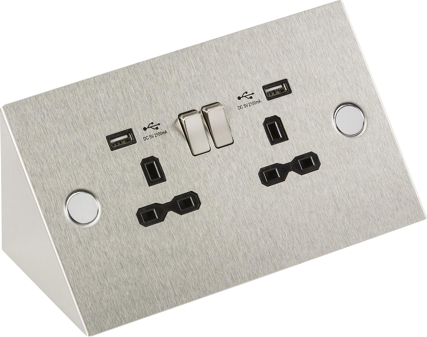 Knightsbridge SKAVR002 Under Cabinet 13A 2G Mounting Socket with Dc 2 ...