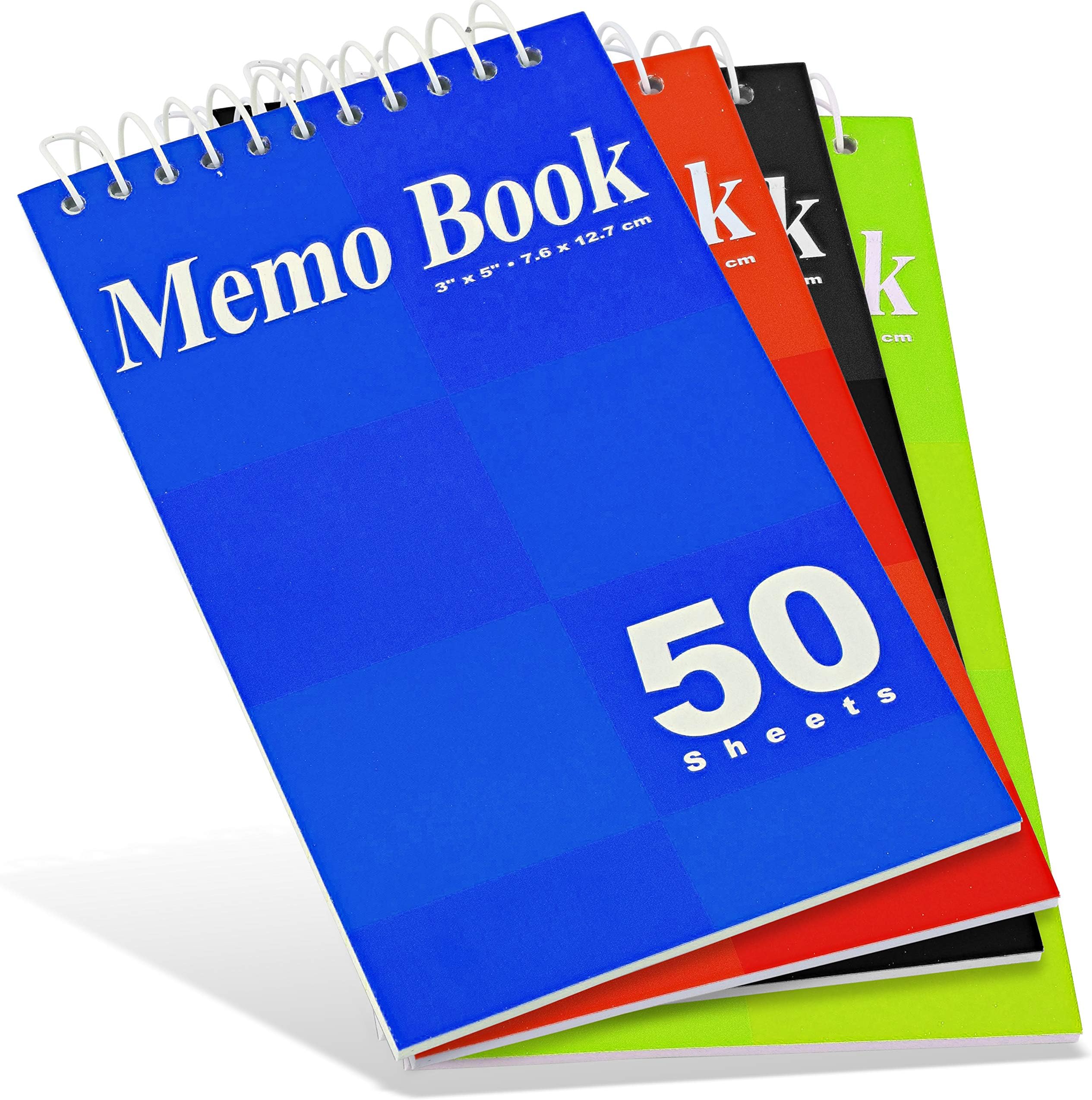 Amazon.com : BAZIC 50 Sheets 3" X 5" Top Bound Spiral Memo Books (1 ...