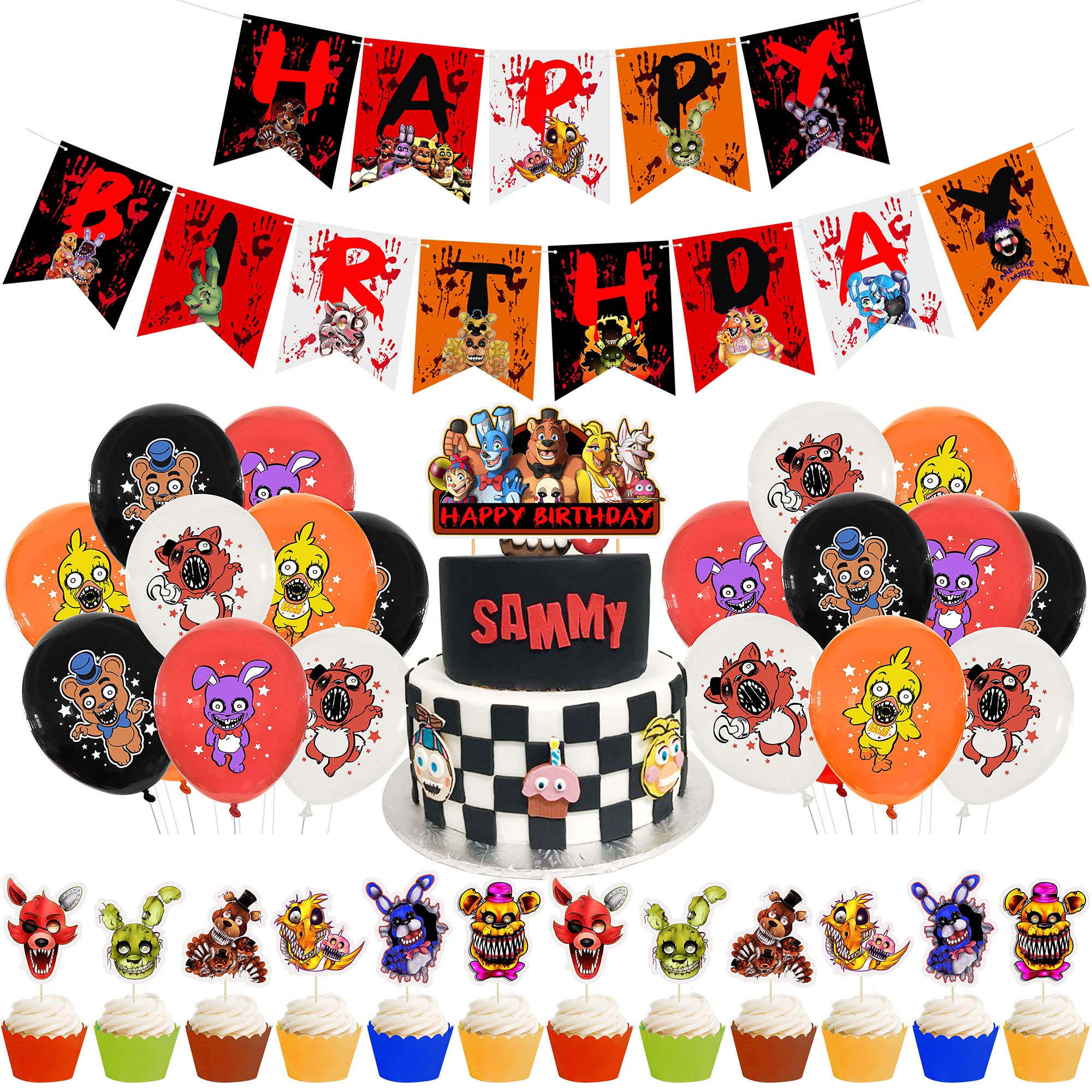Buy Five Nights at Freddys Party Supplies Set, Fnaf Birthday Party ...