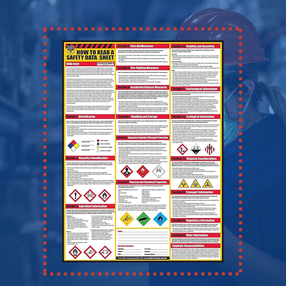 How to Read A Safety Data Sheets (SDS/MSDS) Poster, Barbados | Ubuy