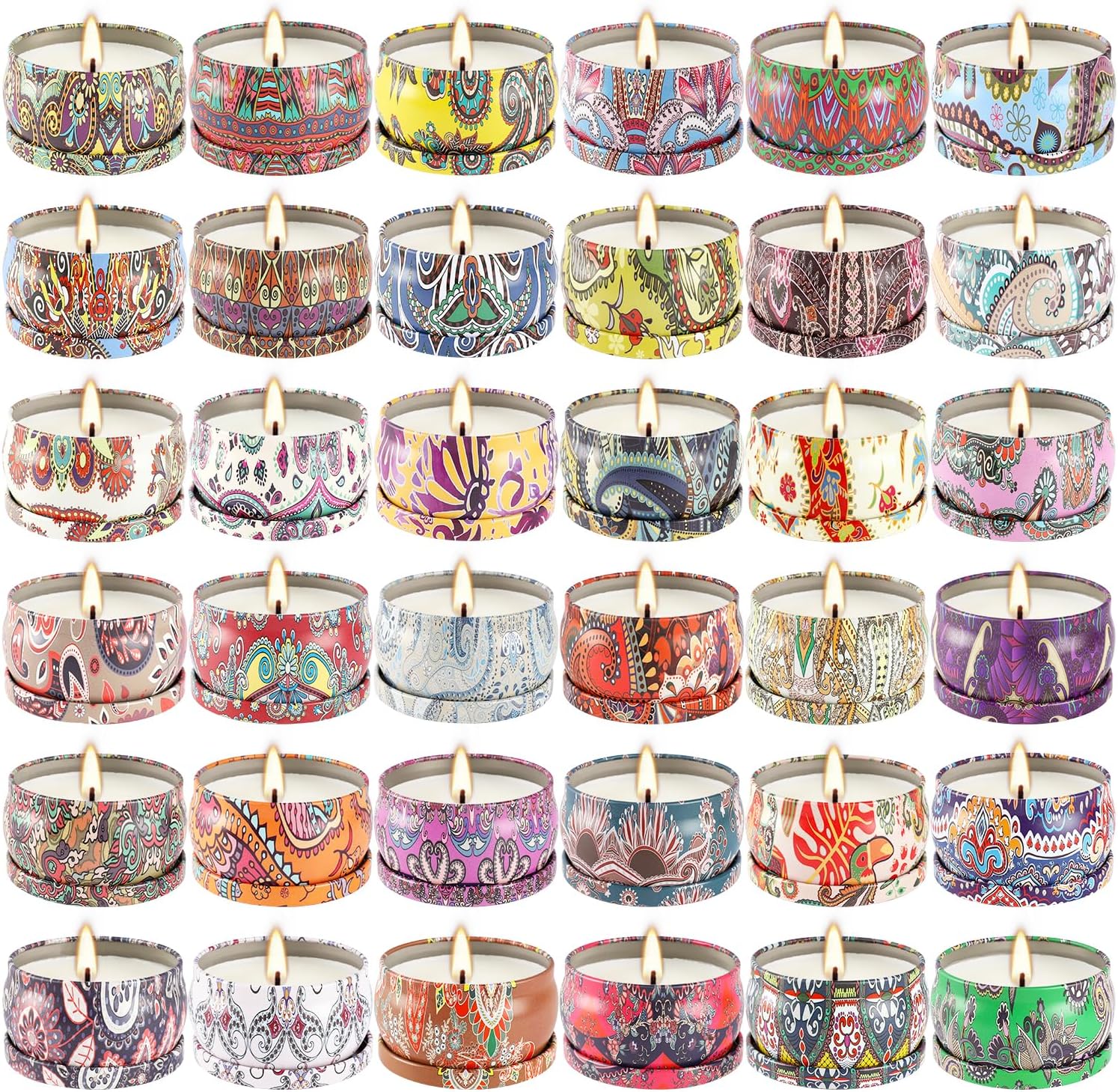 Amazon.com: Scented Candle Set, 48 Pack Home Candles, 900 Hour Long ...