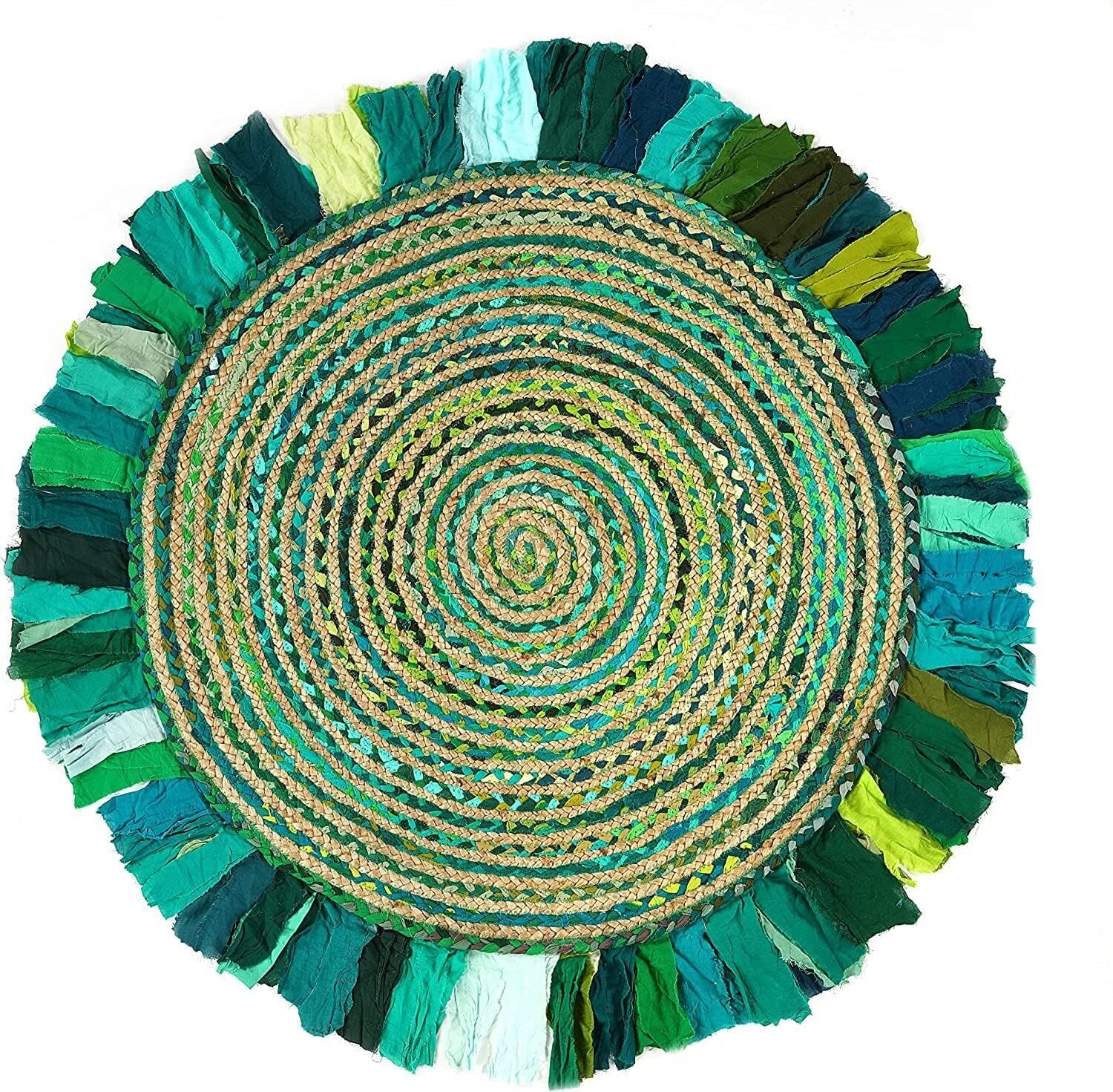 Amazon.com: Beautiful Indian Handmade Braided Green Color Cotton with ...