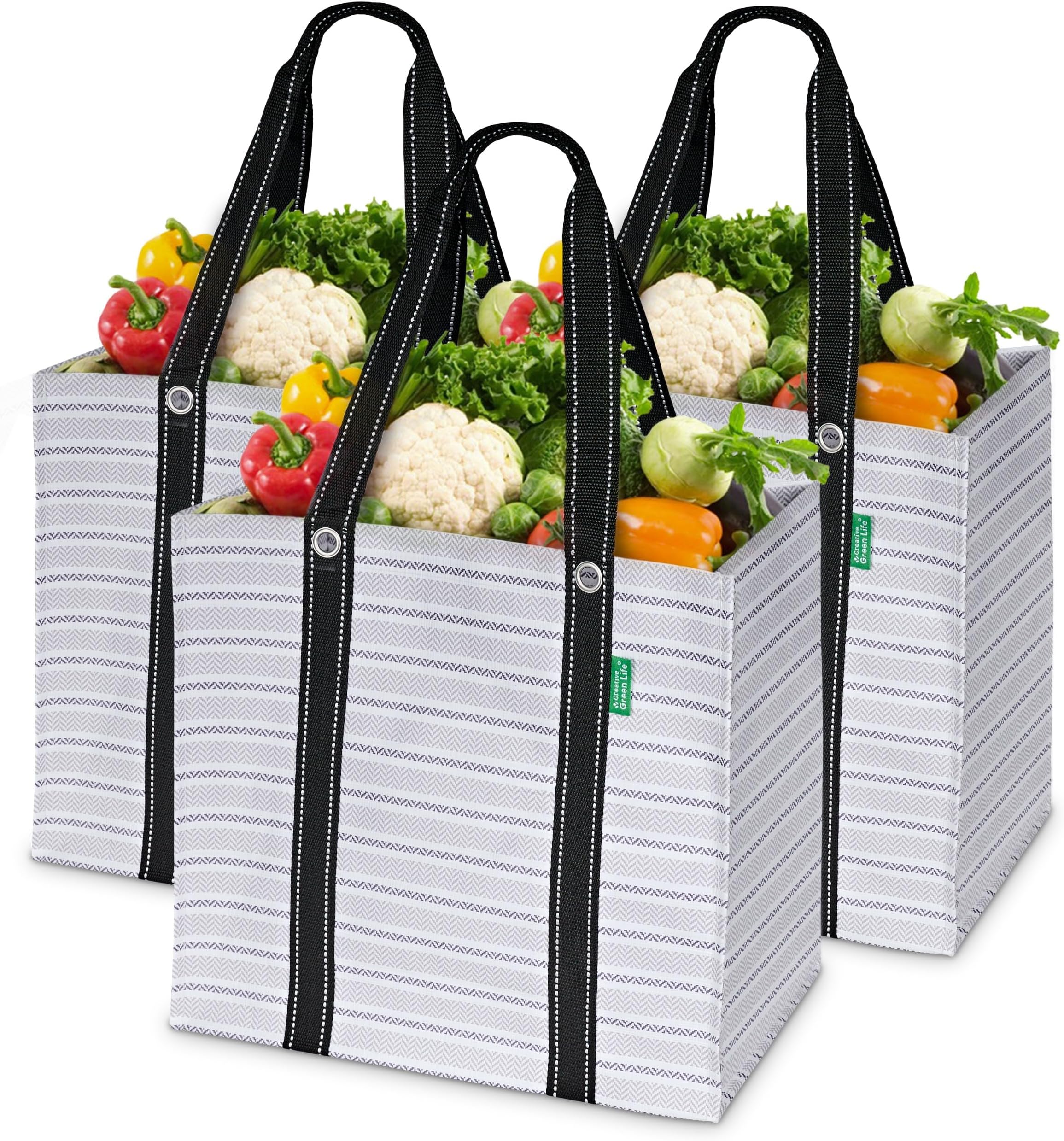 Amazon.com: Ultimate Reusable Grocery Bag (4 Pack) – Includes 3 XL ...