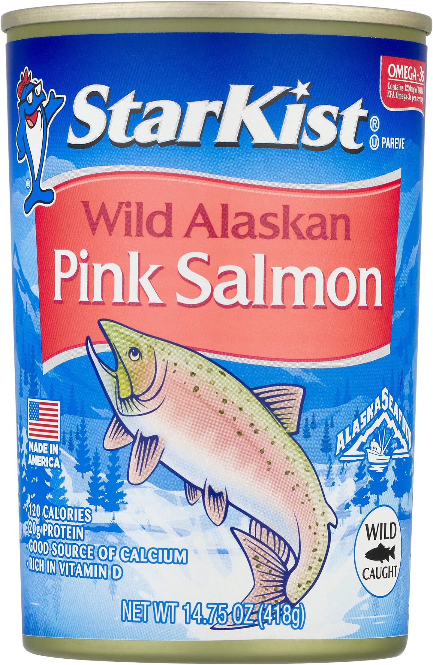 Amazon.com: Double "Q" Pink Wild Caught Alaskan Salmon, 14.75 Ounce ...