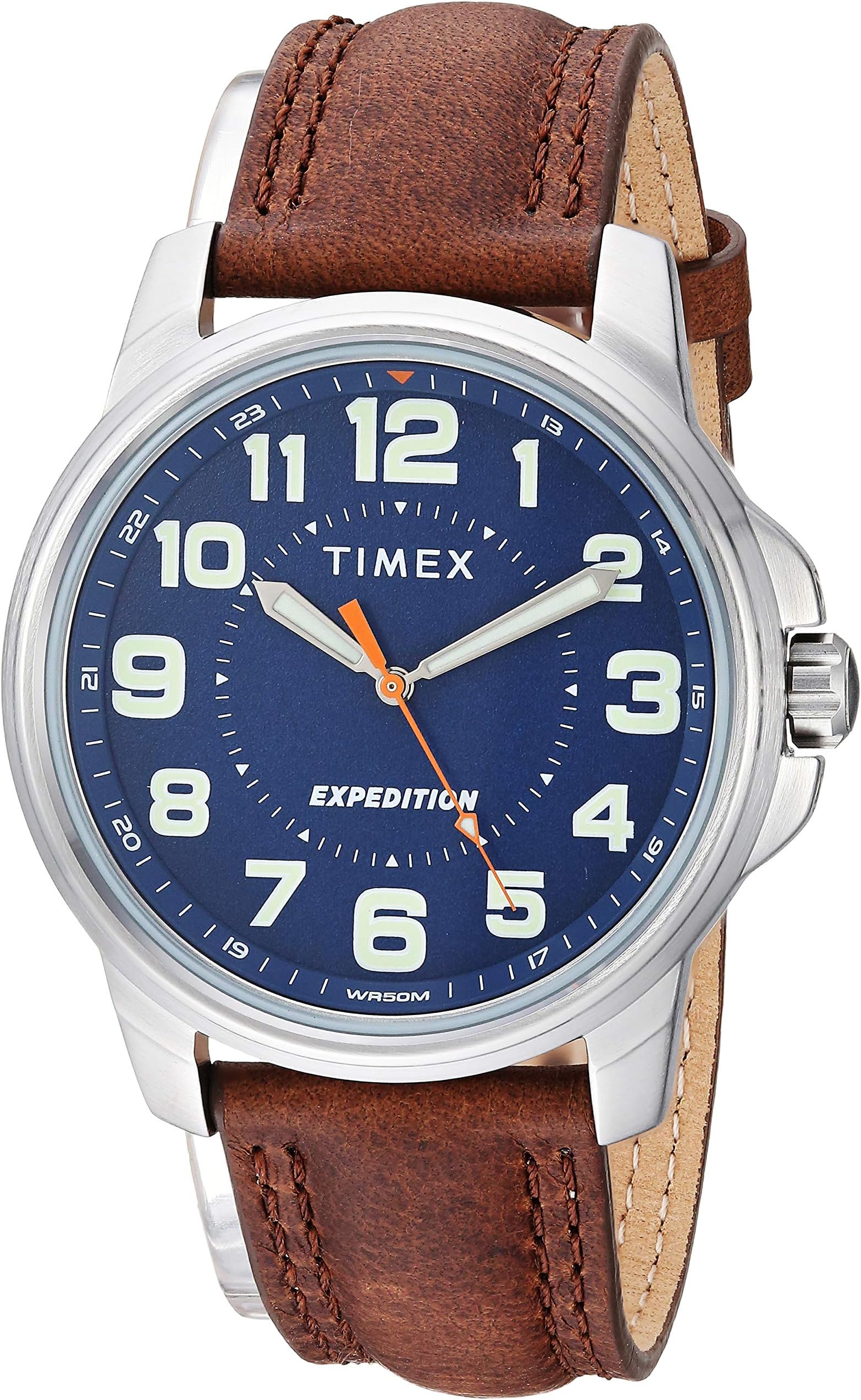 Timex Men's Expedition Metal Field Watch, Brown/Blue, 40 mm, Expedition ...