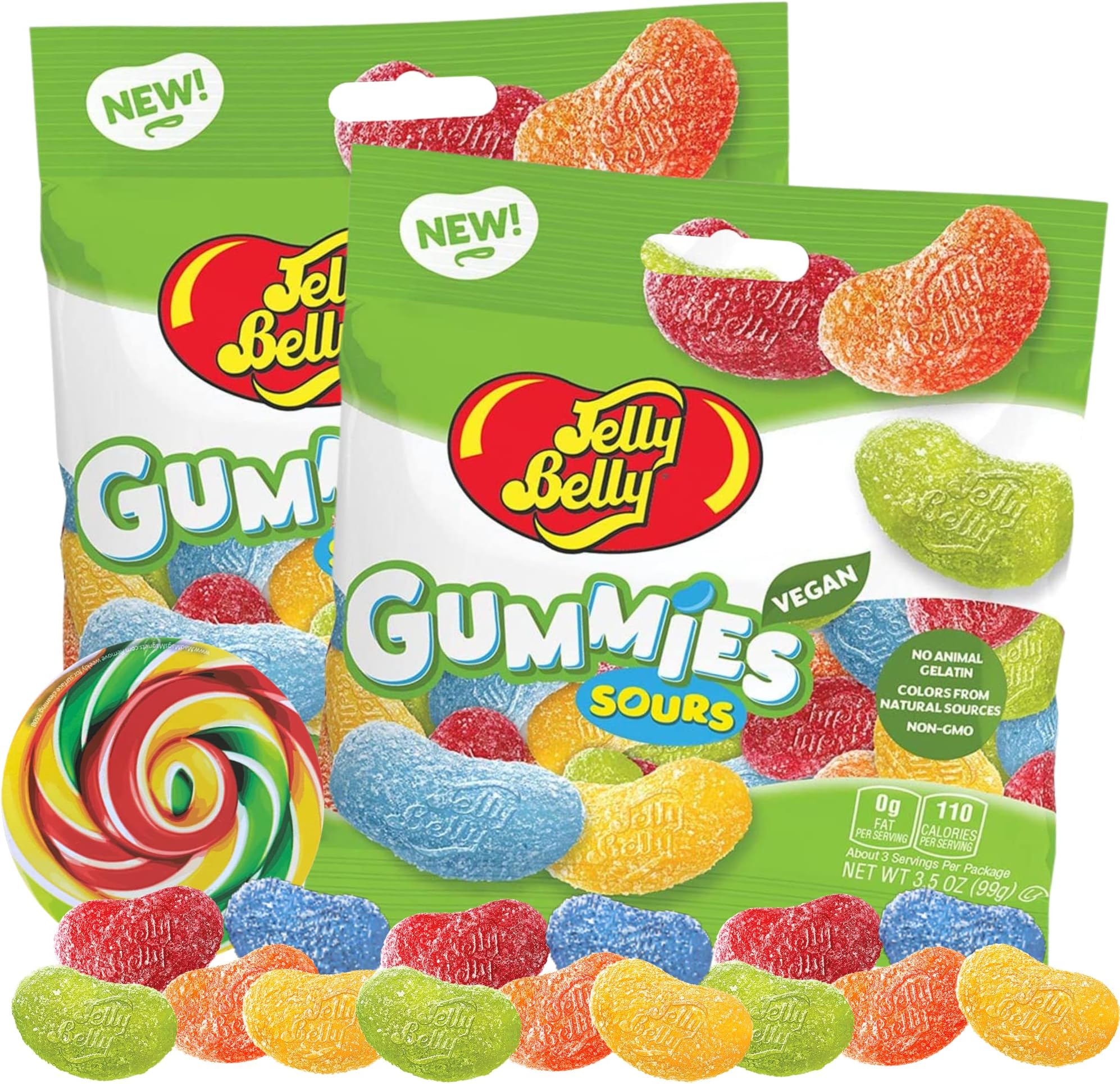 Amazon.com : Jumbo Gummies Sours, Assorted Fruit Mix Chewy Candies, 3.5 ...