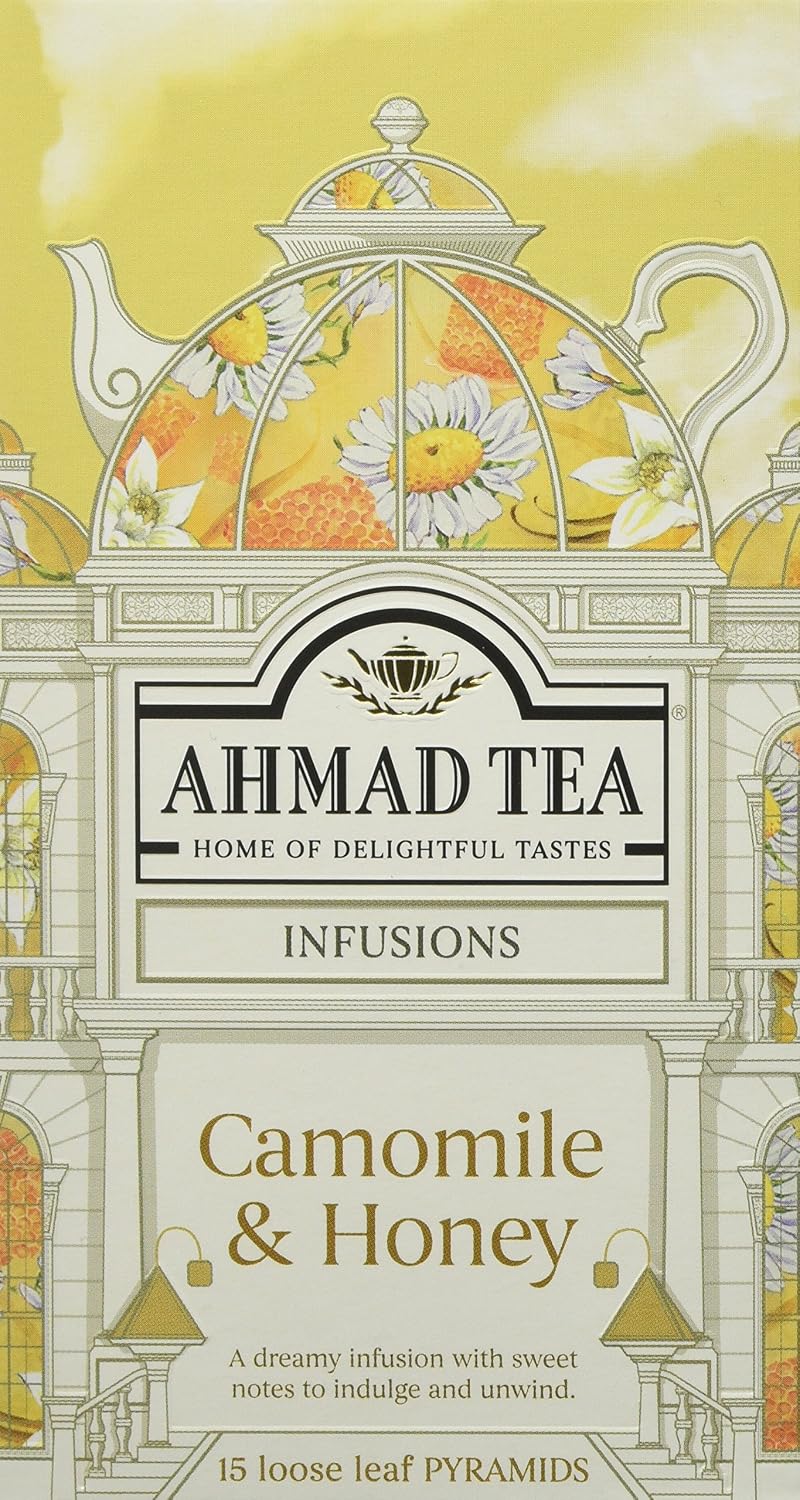 Ahmad Tea Camomile & Honey Fruit & Herbal Infusion - 5 x 15 Pyramid ...
