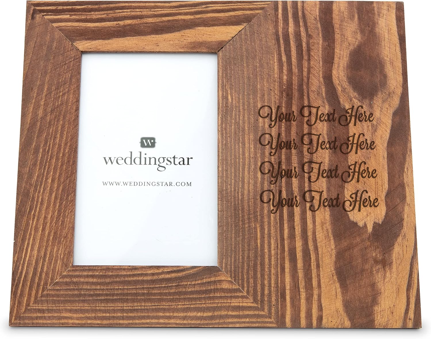 Amazon.com - WEDDINGSTAR Customizable Wooden Offset 4" x 6" Picture ...