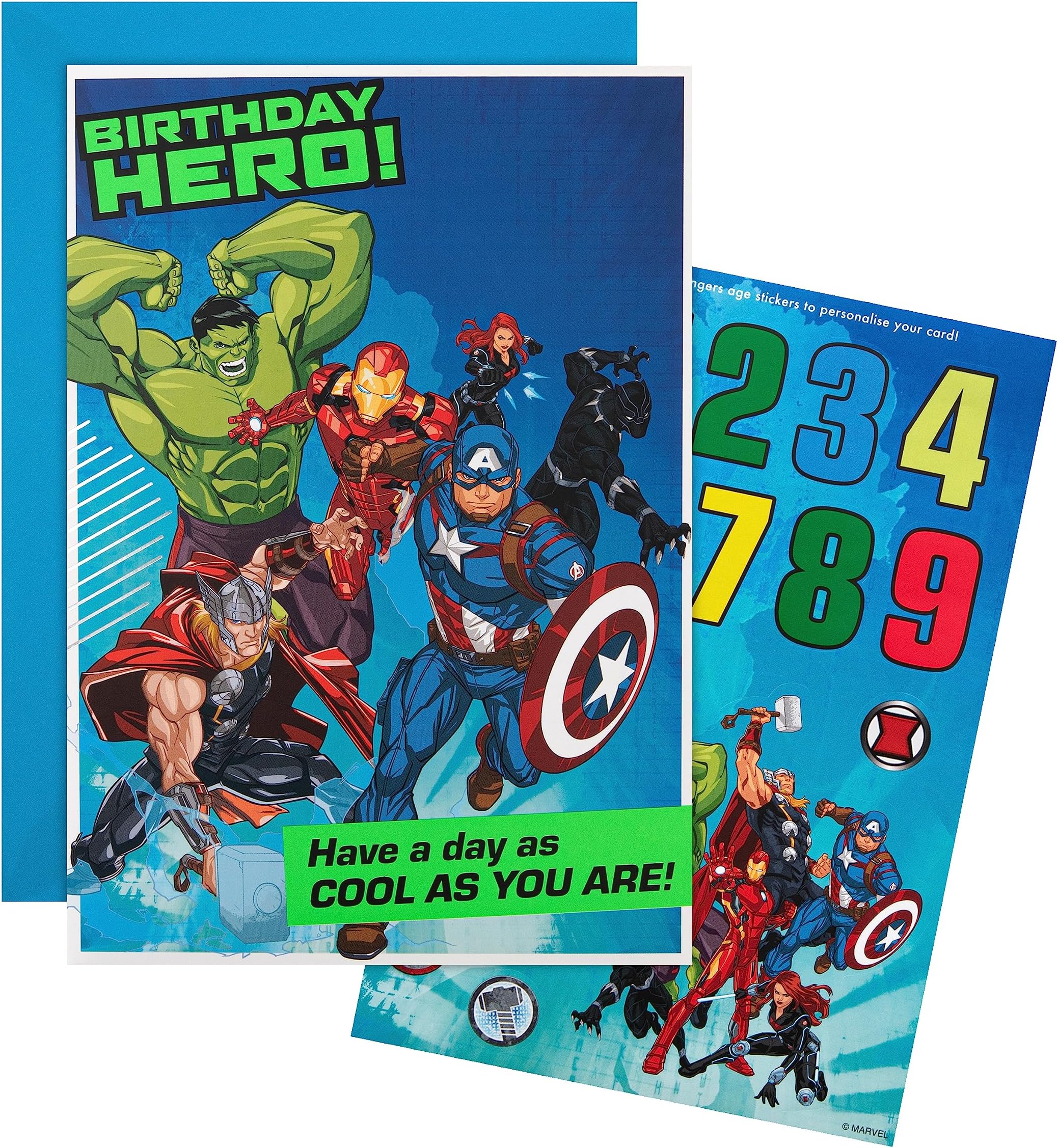Hallmark Birthday Card - Marvel Superheroes Design with Activity ...
