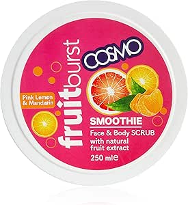 Cosmo Fruitburst Pink Lemon And Mandarin Scrub 250ml : Amazon.co.uk: Beauty