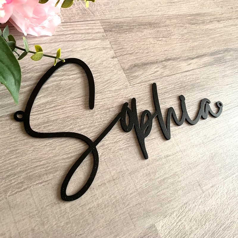 Custom Metal Words - Personalized Laser Cut Names - Script Metal Sign ...