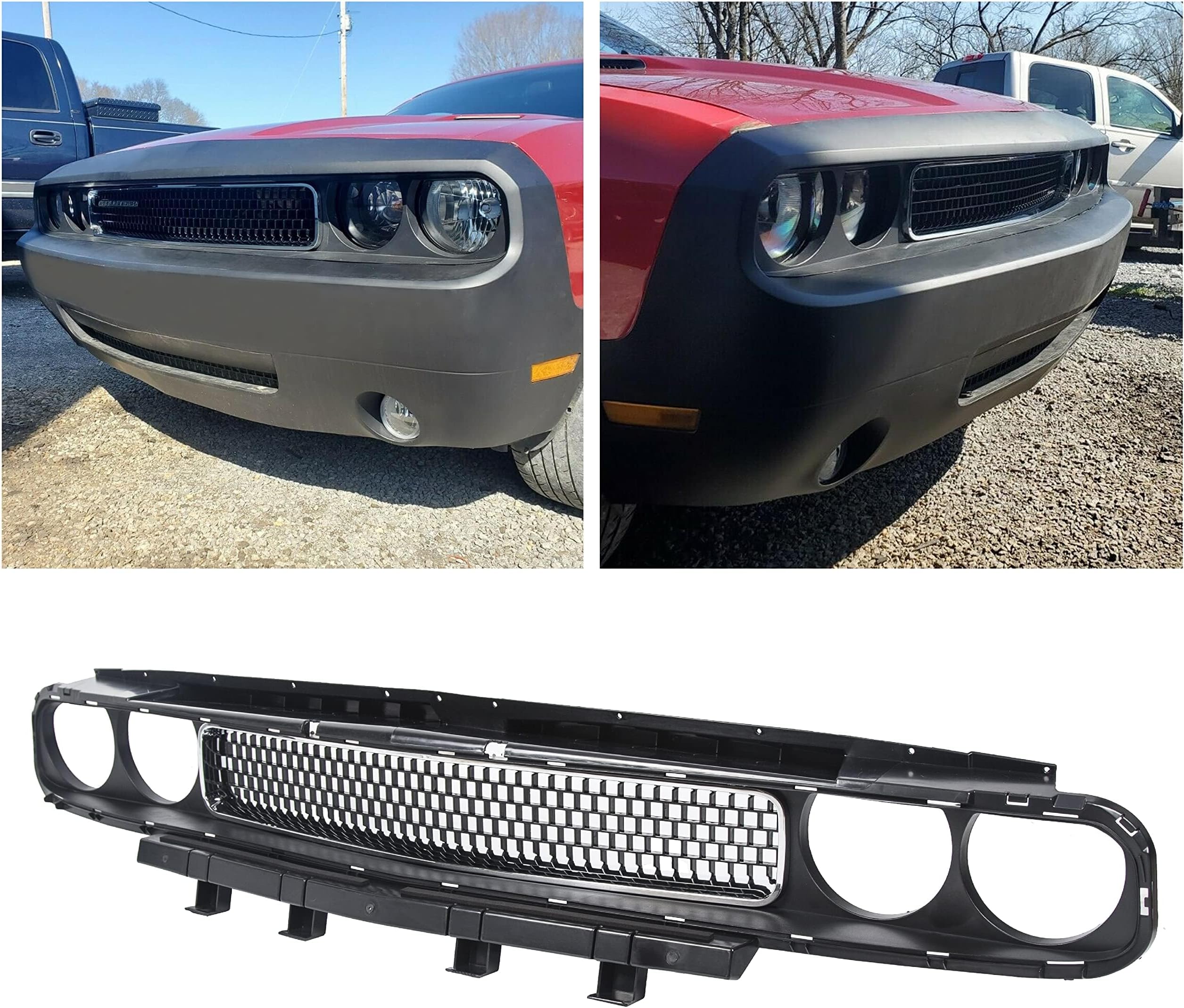 Amazon.com: ECOTRIC New Front Grill Grille Assembly w/Chrome Trim Bezel ...