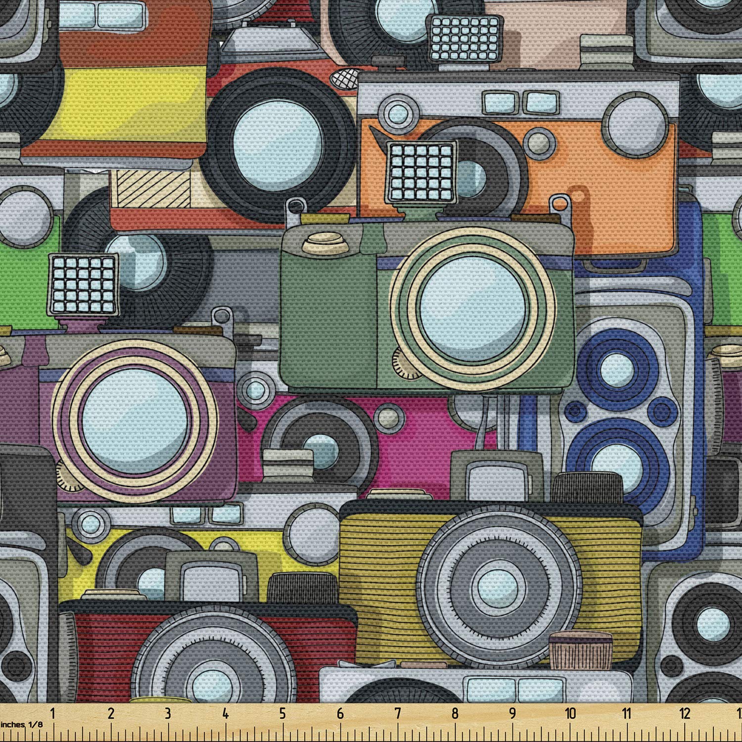 Camera Pattern Fabric
