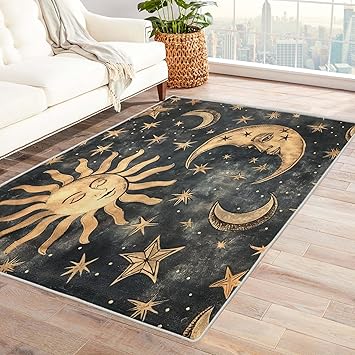 Amazon.com: SZLYZM Sun and Moon Rug 8x10, Sun Moon and Star Rug 2x3 ...