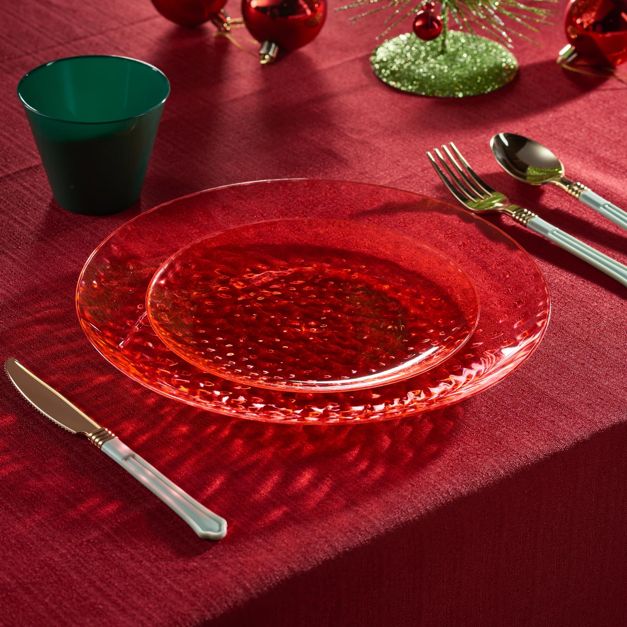 Snapklik.com : PLASTICPRO 30 Pack Hammered Plastic Plates Heavyweight ...