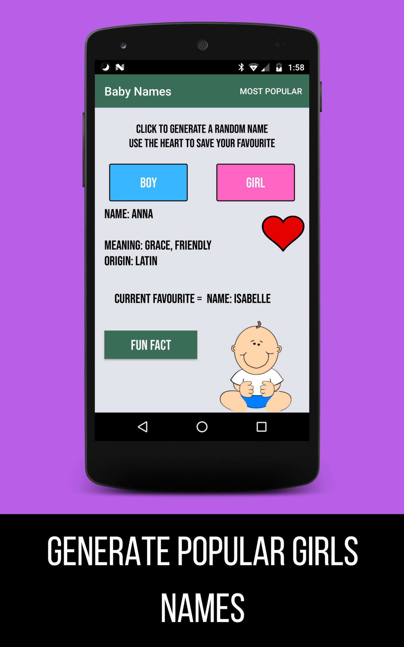 Baby Names Generator - App on Amazon Appstore