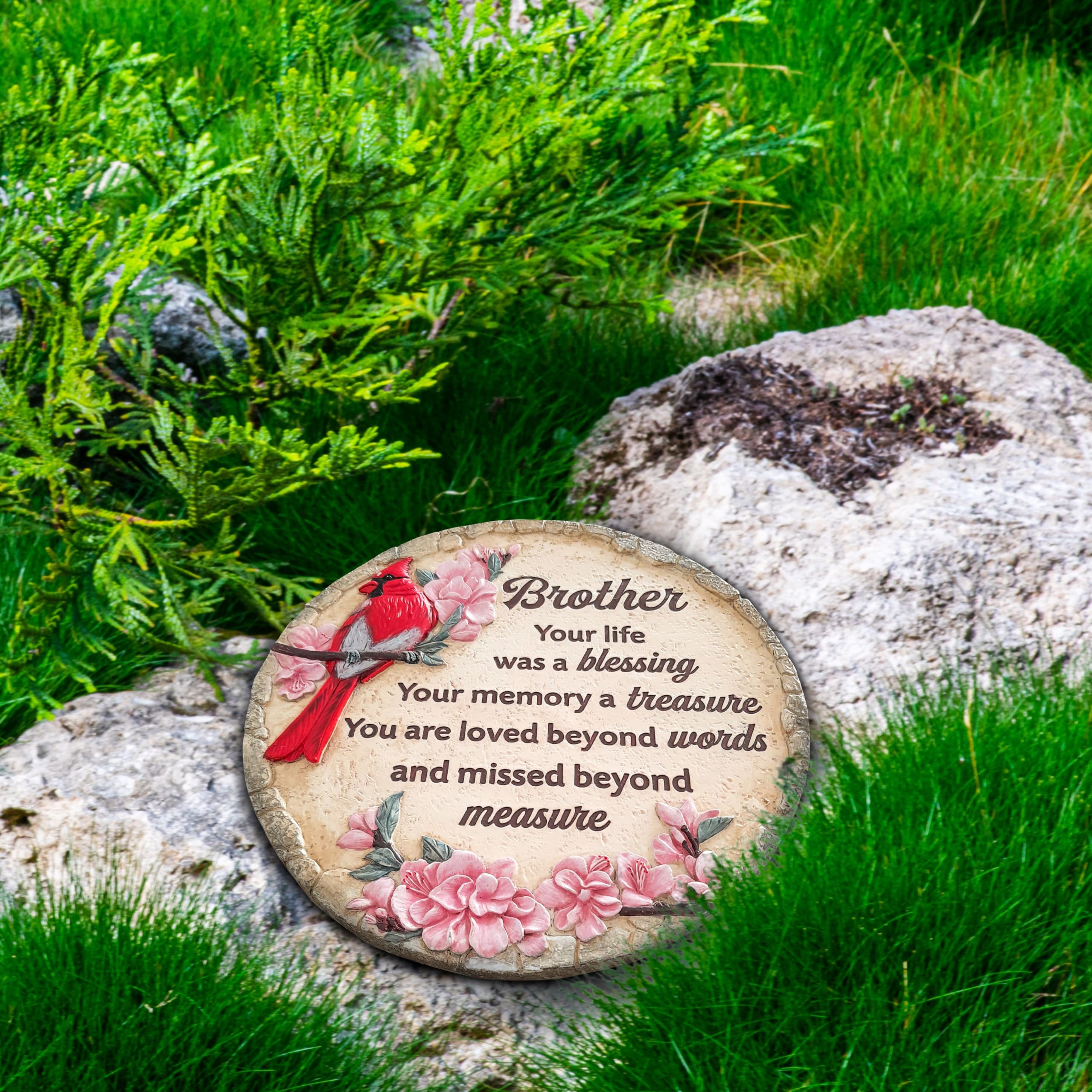 Brother Memorial Stones Ruby Red Granite Polished Small Kerb Memorial