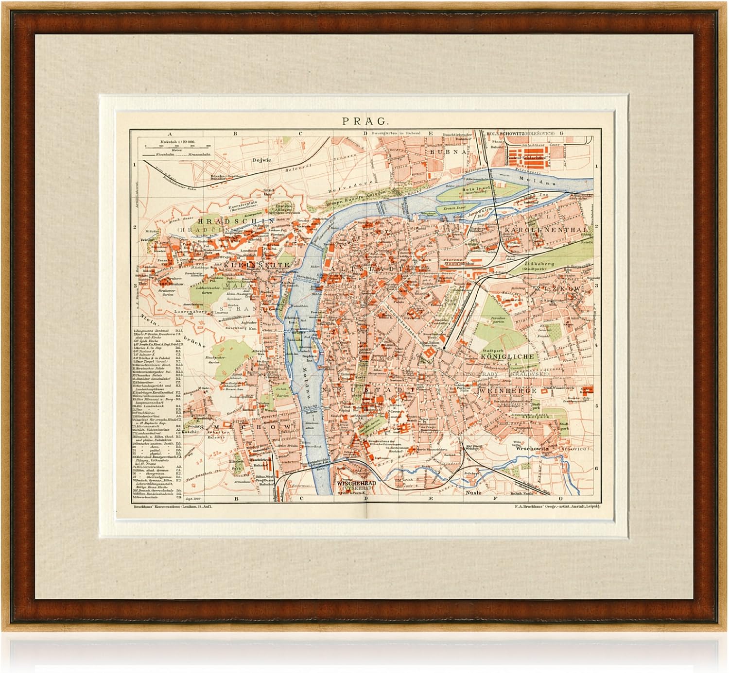 Amazon.com: Antique Prague 1890's Map : Everything Else