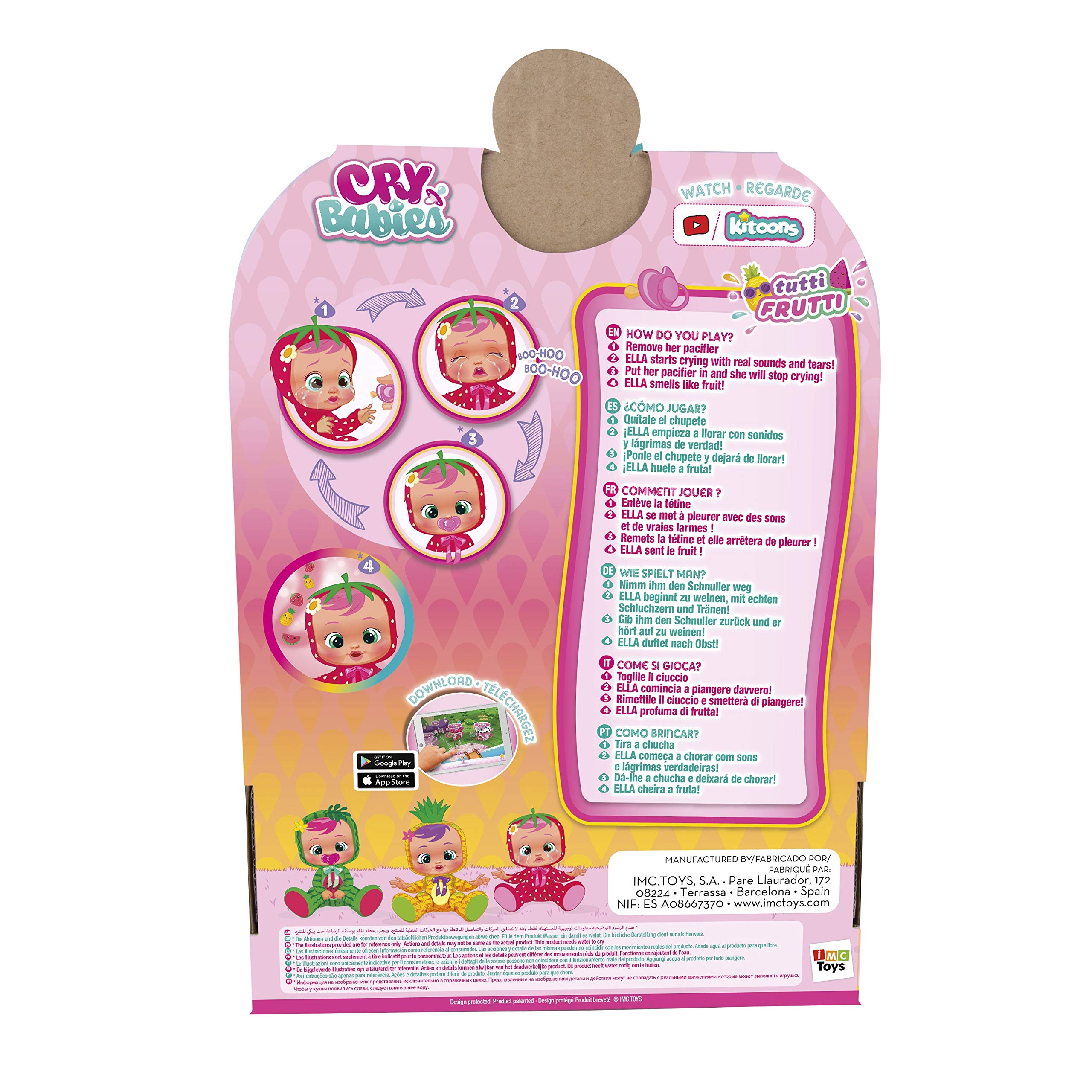 CRY BABIES Tutti Frutti Ella The Strawberry Scented Baby Doll- Buy ...