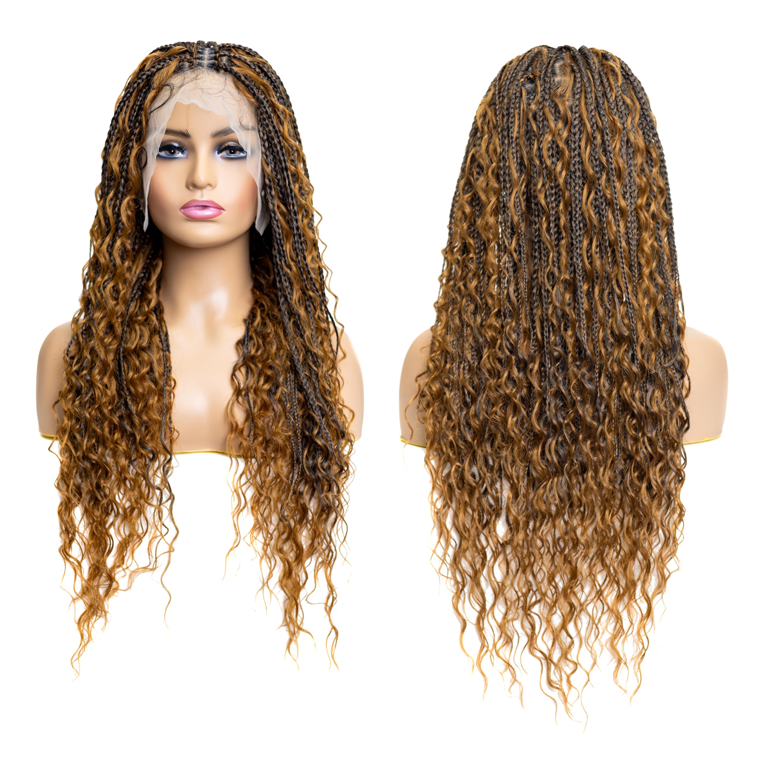 Amazon.com : RAHELMO Micro Boho Box Braided Wig - Synthetic Knotless ...