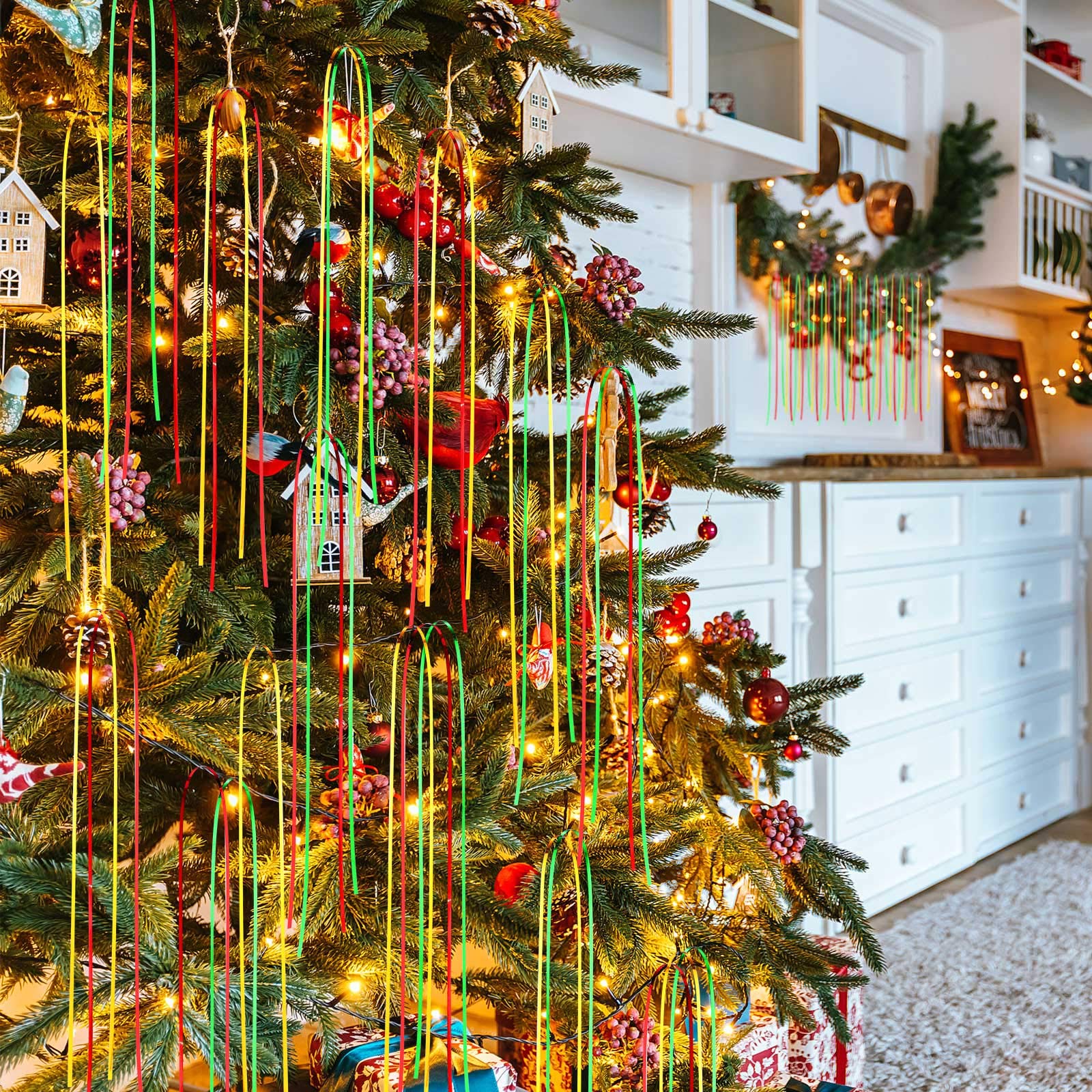 Tinsel Strands Christmas Tree