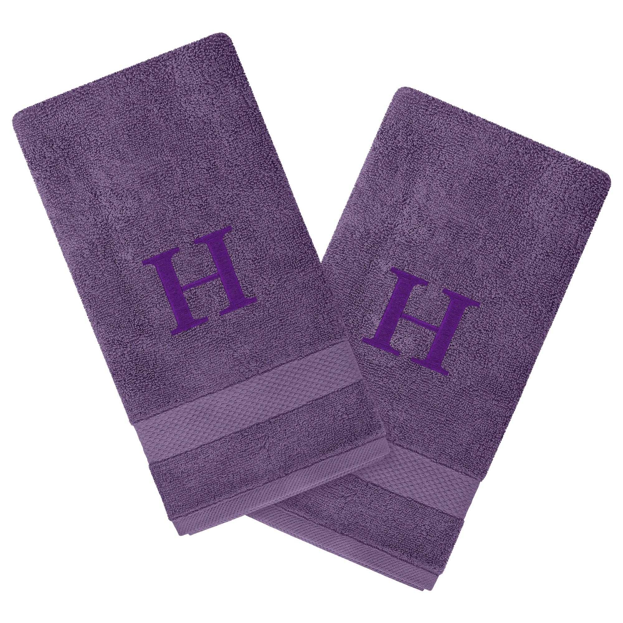 Amazon.com: Personalized Towels Set with Monogram - Set of 2 Highly ...