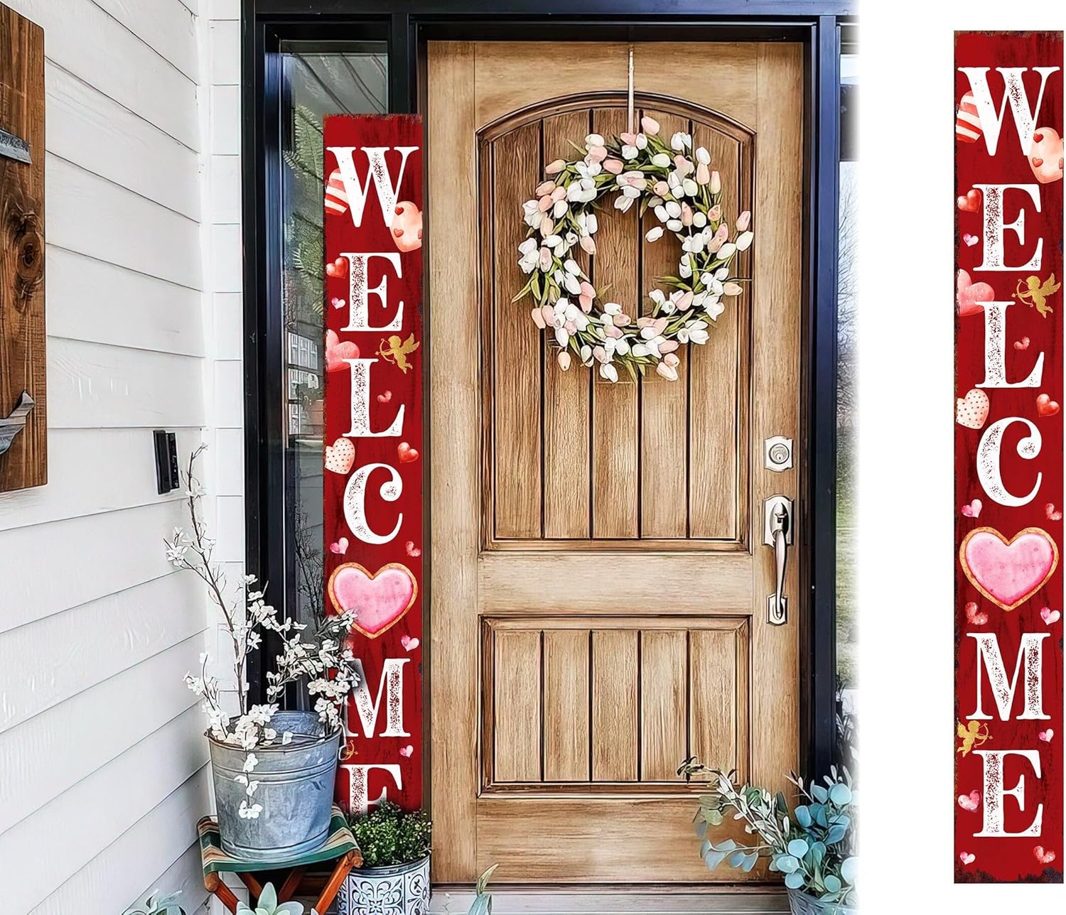 Amazon.com: Rustic Modern Farmhouse Entryway Board - 72in 'Welcome ...