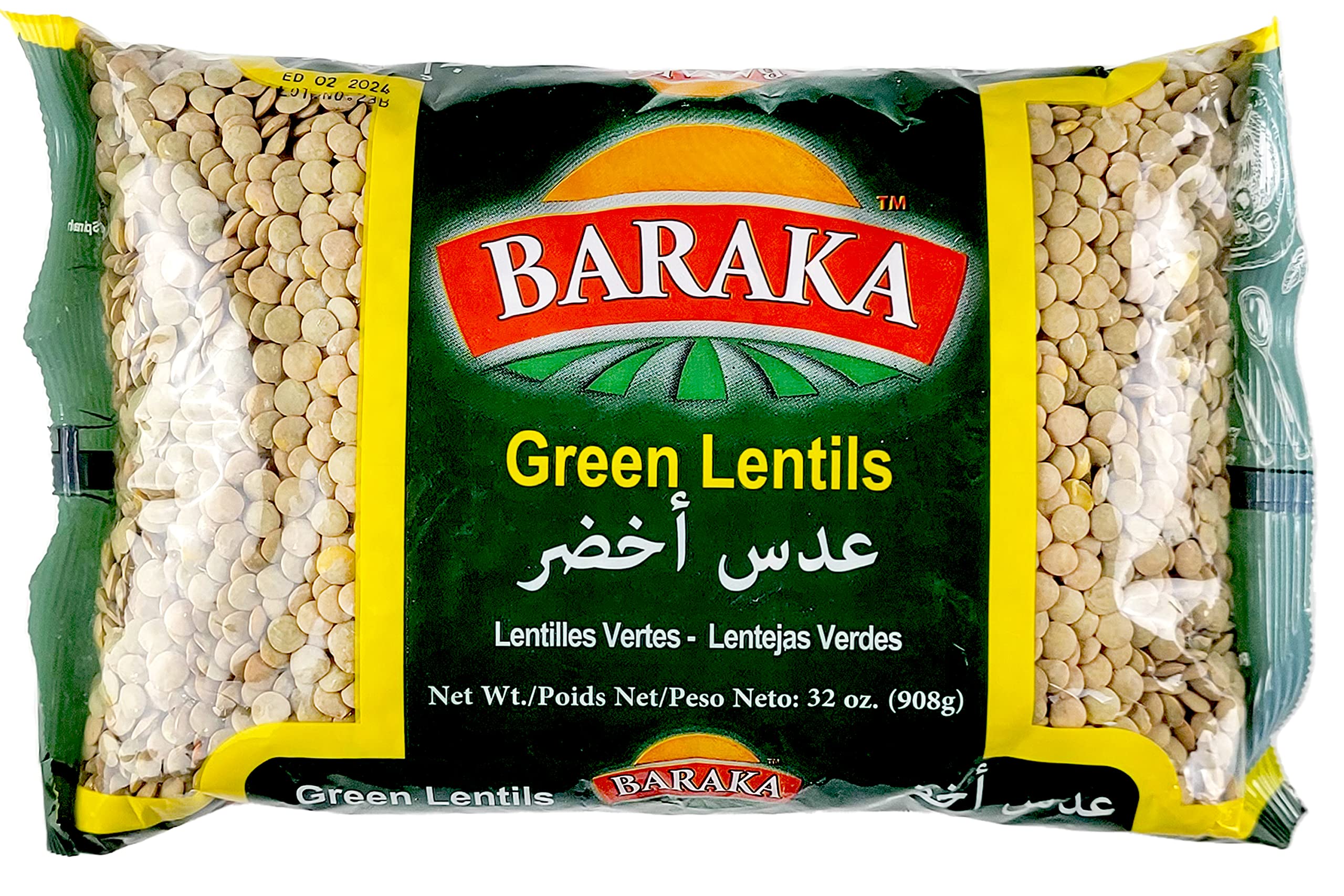 Amazon.com : Baraka Green Lentils in Bulk | Dry All Natural Gluten-Free ...