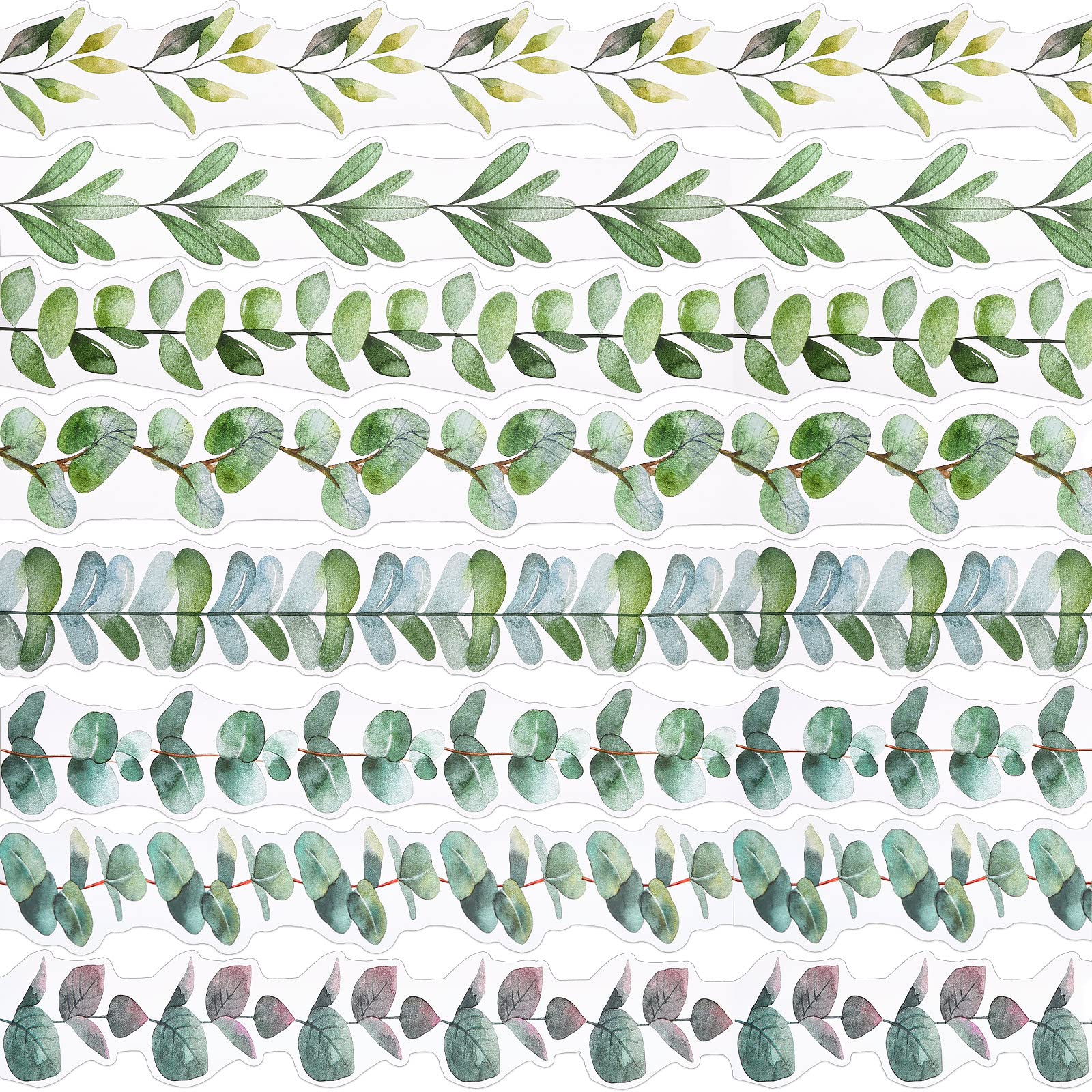 79 Feet Eucalyptus Bulletin Board Border Boho Plant Die Cut Border Trim ...