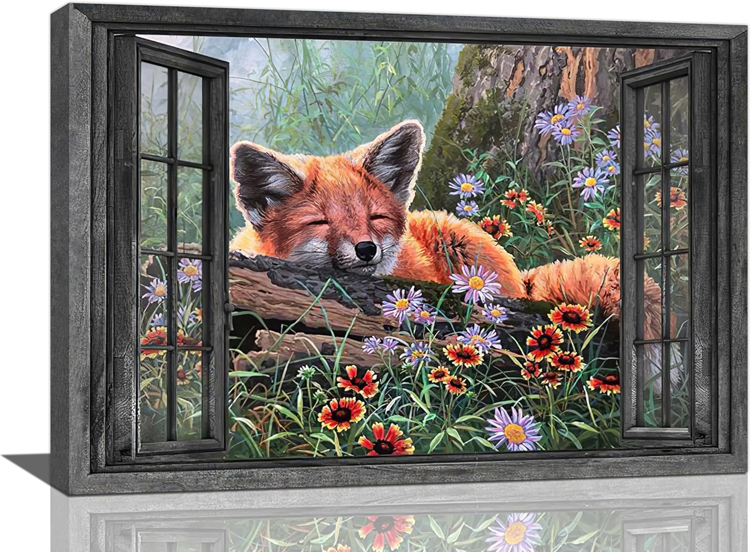 Amazon.com: Bedroom Wall Art Farmhouse Fox Wall Decor Rustic Country ...