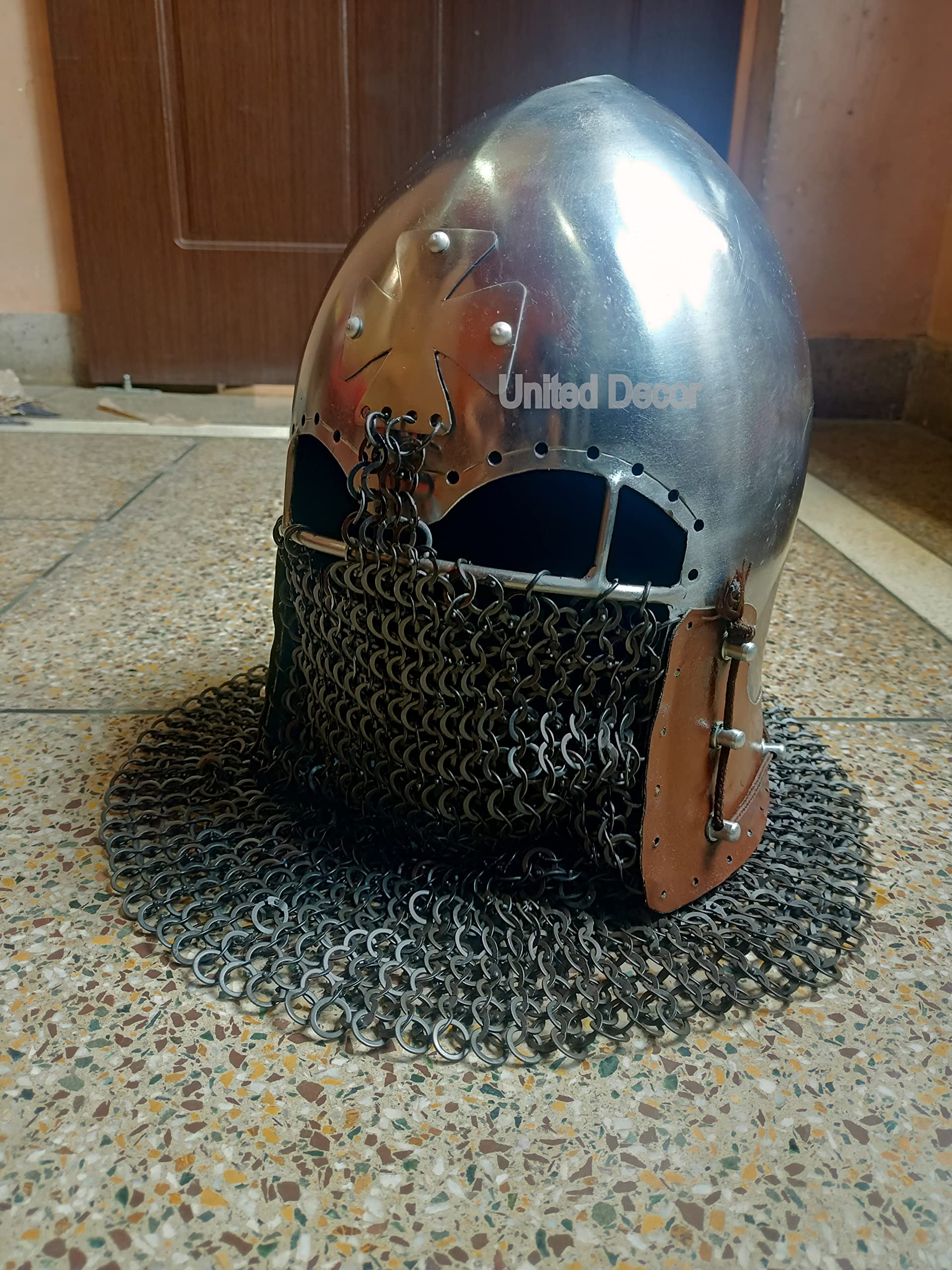 Buy Medieval Armor Viking Chainmail Helmet ~Vandal SCA LARP Steel ...